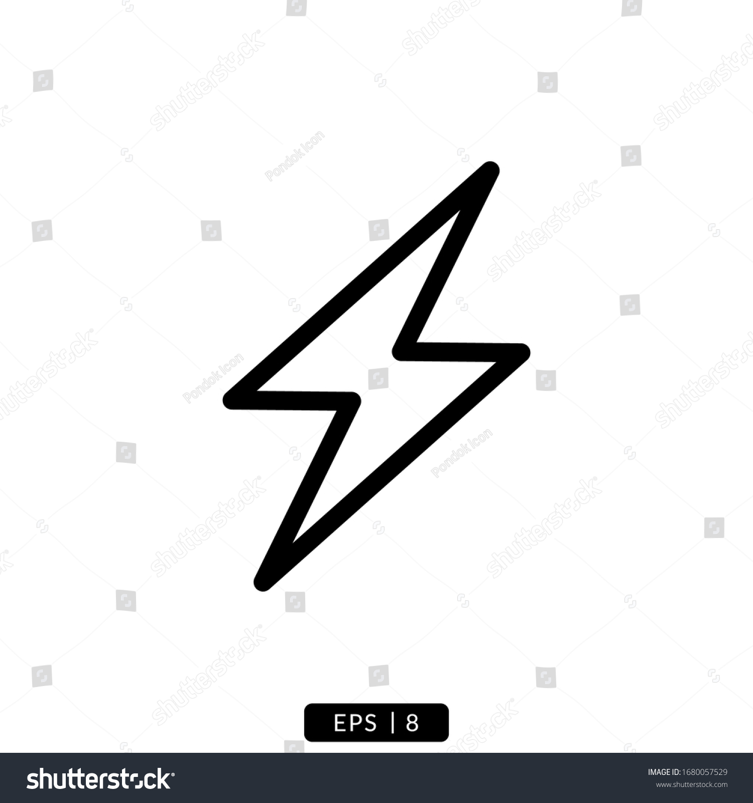 Lightning Icon Vector Logo Illustration Simple Stock Vector (Royalty ...