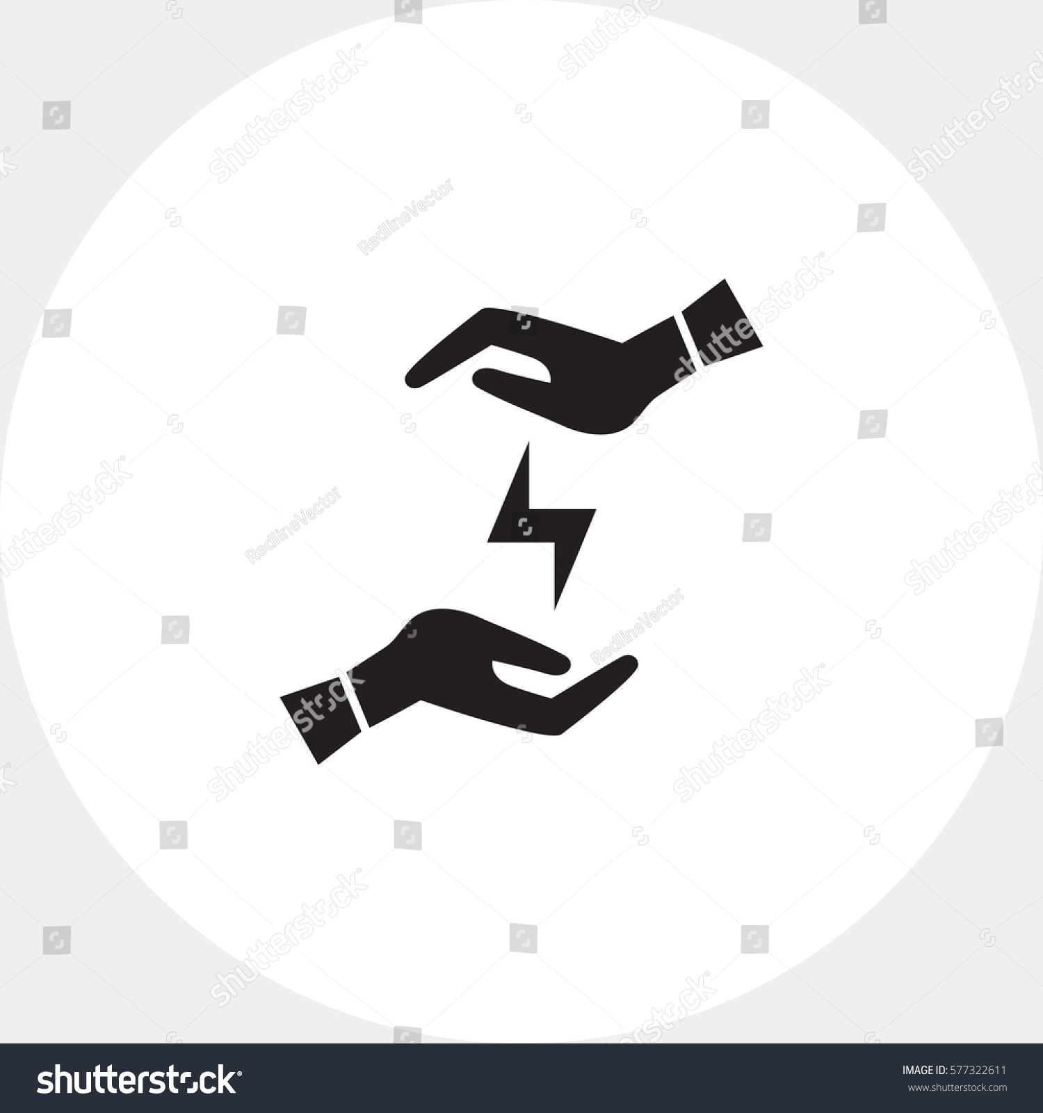 Lightning Hands Stock Vector (Royalty Free) 577322611 | Shutterstock