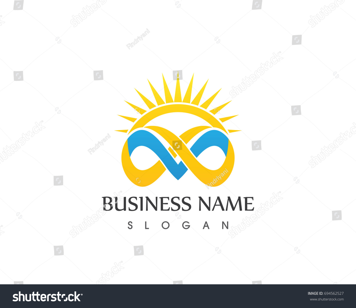 Lightning Infinity Logo Design Stock Vector (Royalty Free) 694562527