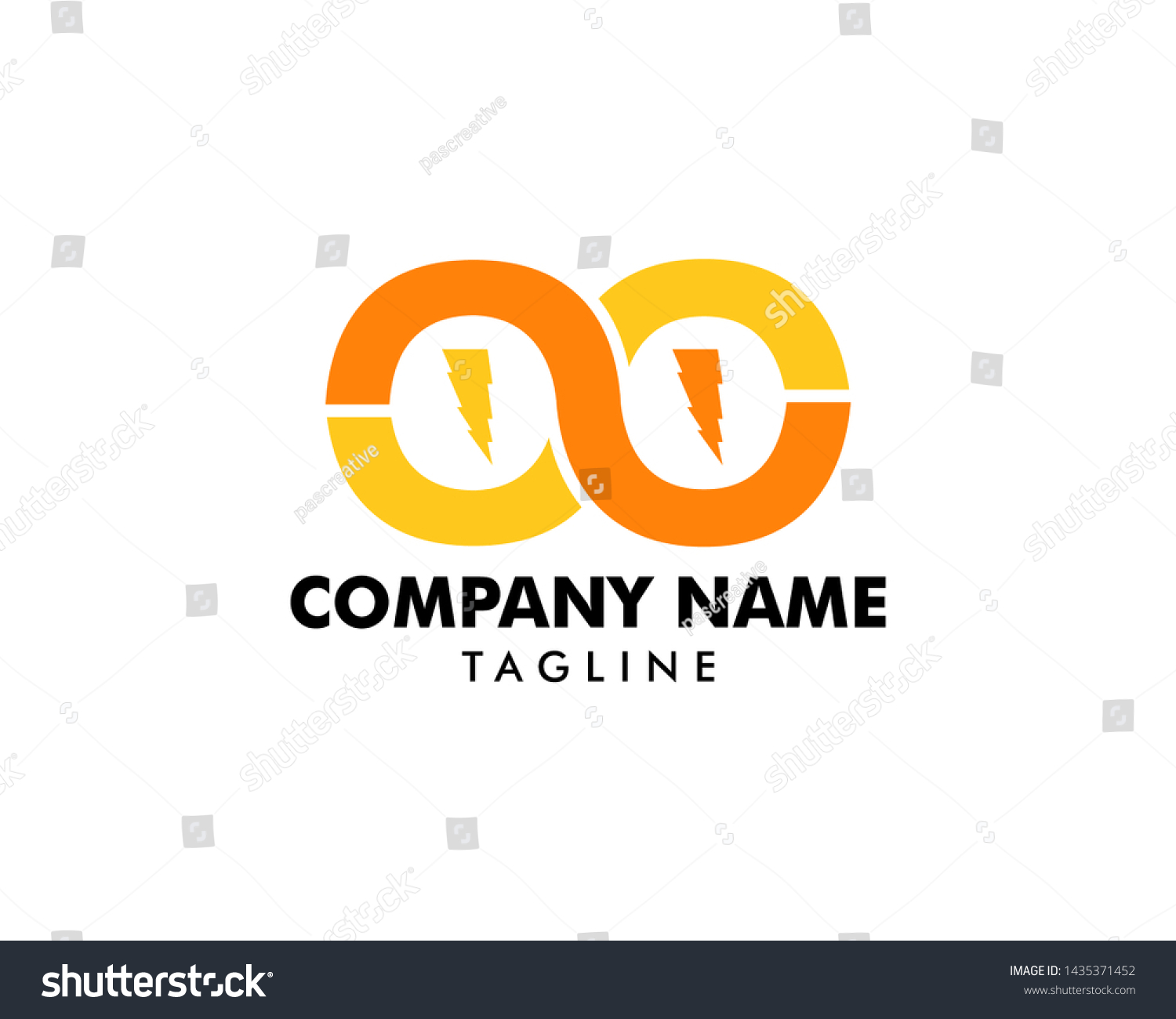 Lightning Infinity Logo Template Design Stock Vector (Royalty Free ...