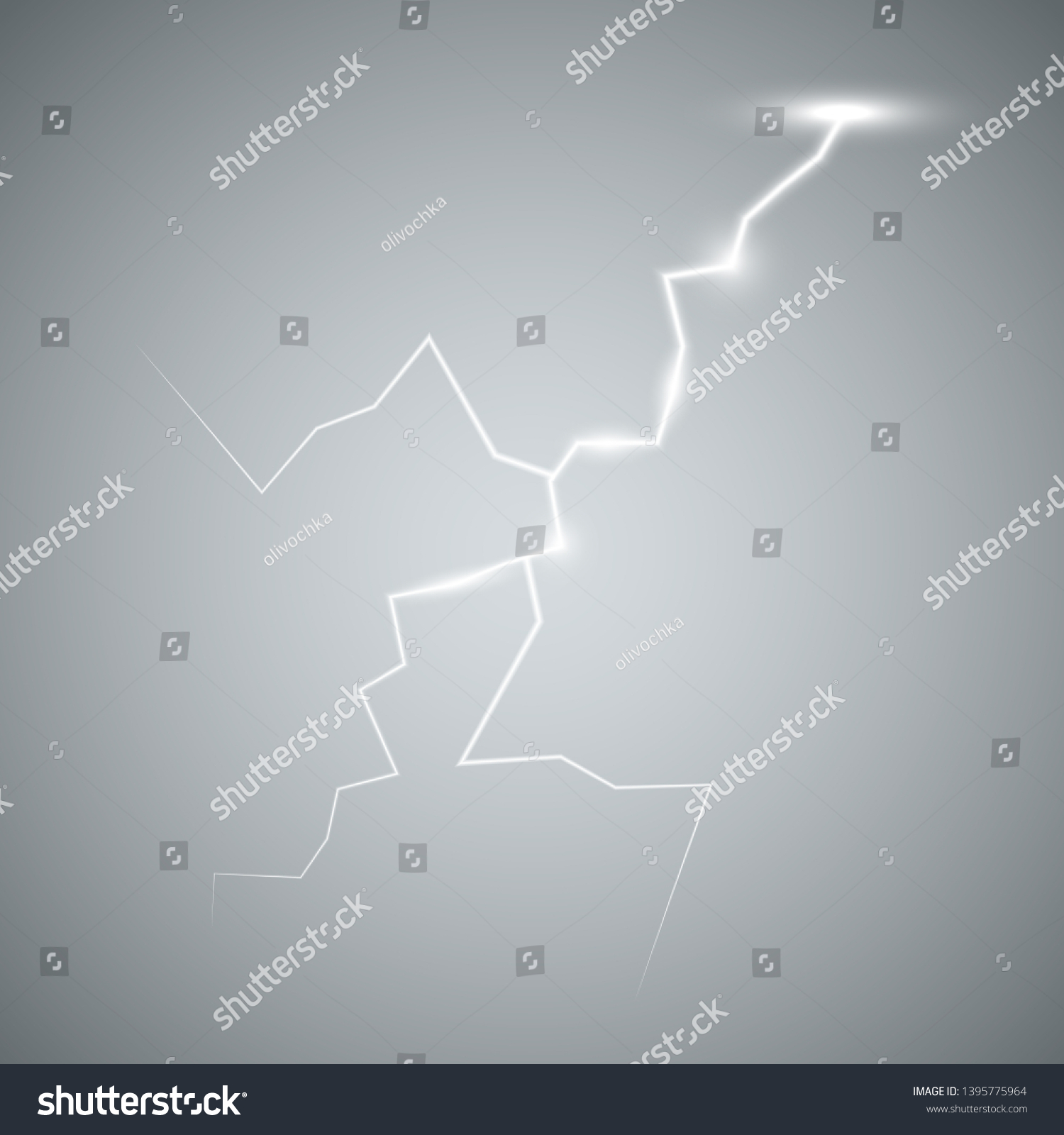 Lightning Isolated On Transparent Background Vector: เวกเตอร์สต็อก ...