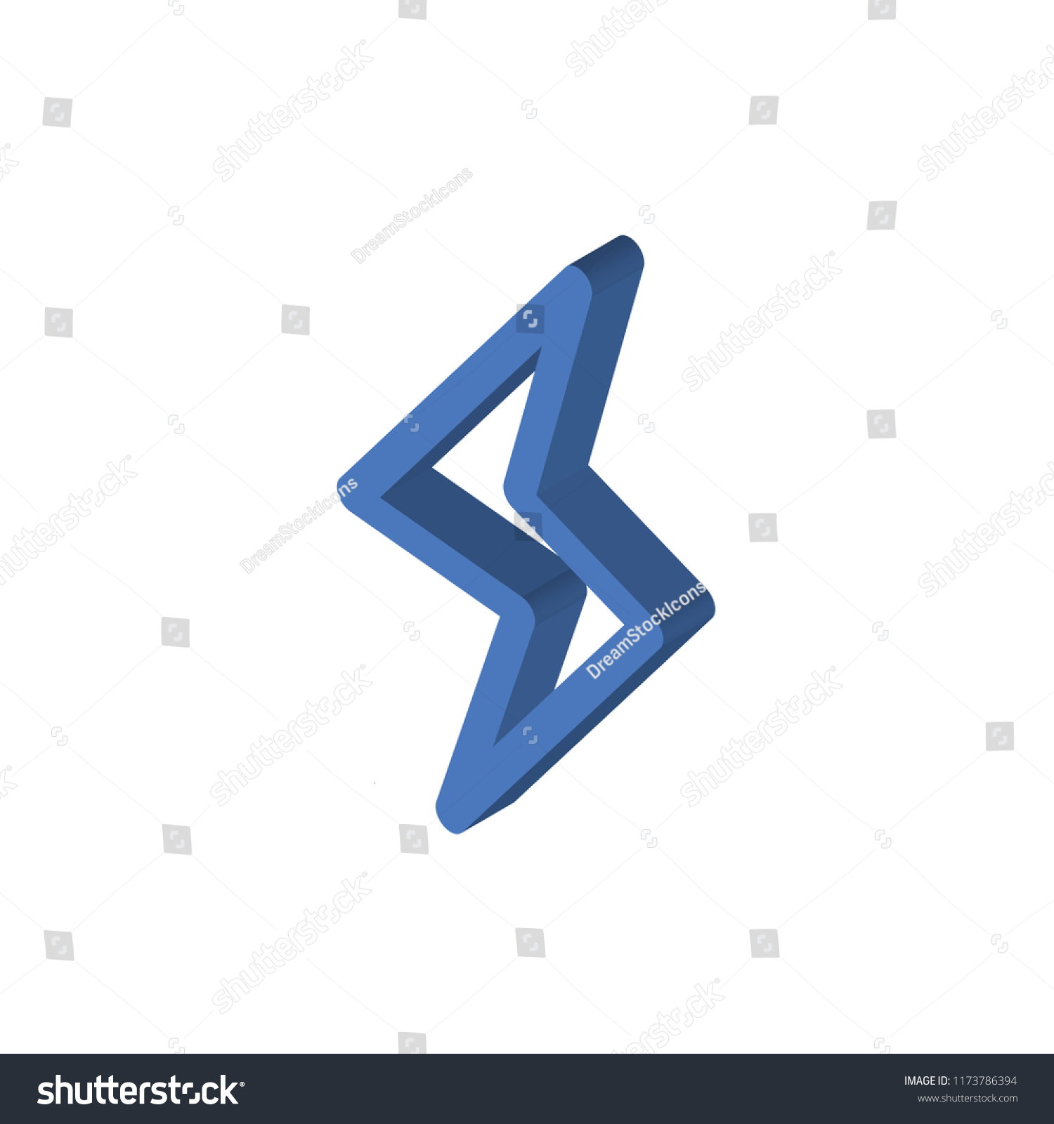 Lightning Isometric Left Top View 3d Stock Vector (Royalty Free ...