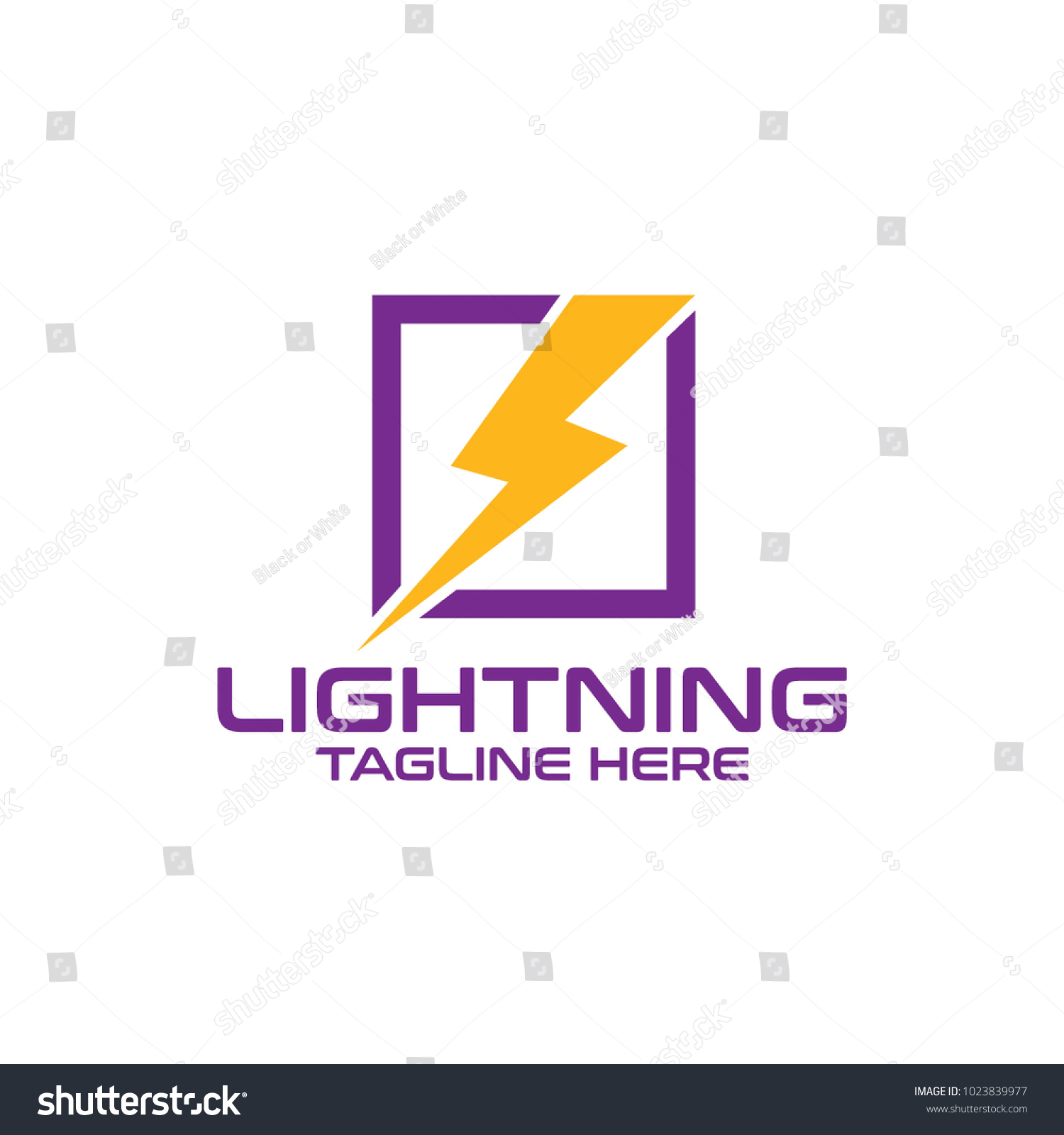 Lightning Logo Design Stock Vector (Royalty Free) 1023839977 | Shutterstock