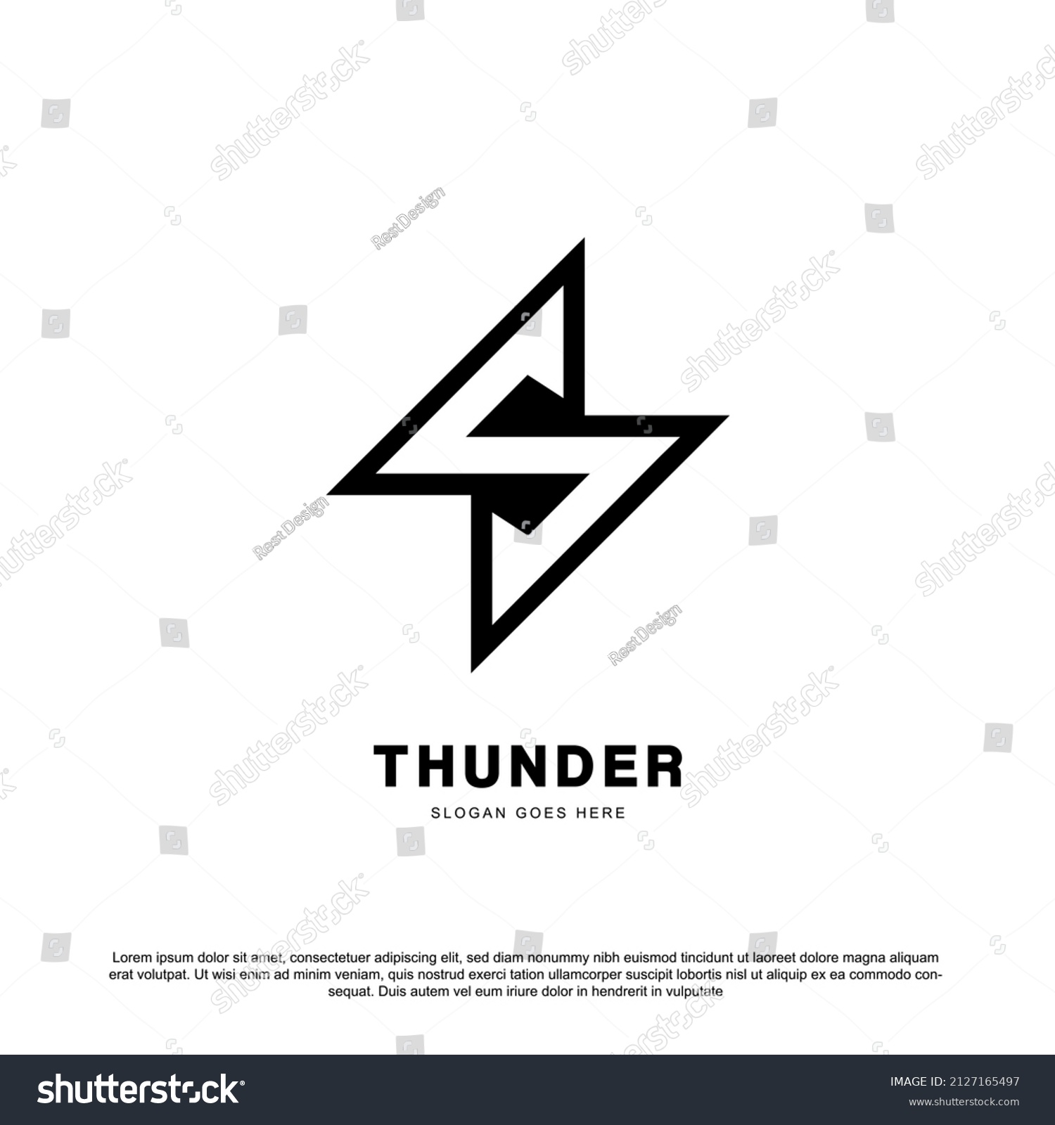 Lightning Logo Thunder Logo Initial S Stock Vector (Royalty Free ...