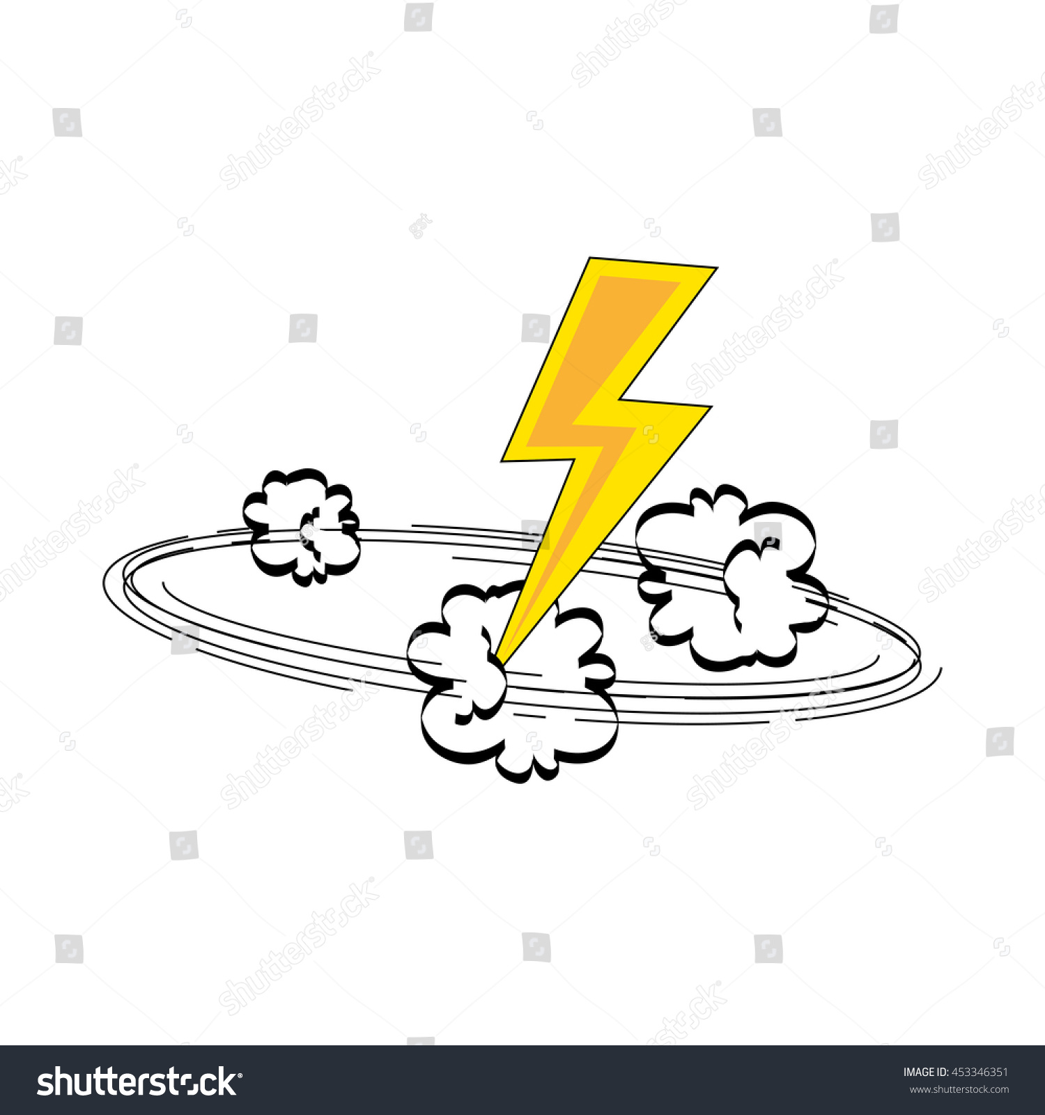 Lightning Pop Art Comic Vector Illustration Stock Vector (Royalty Free ...