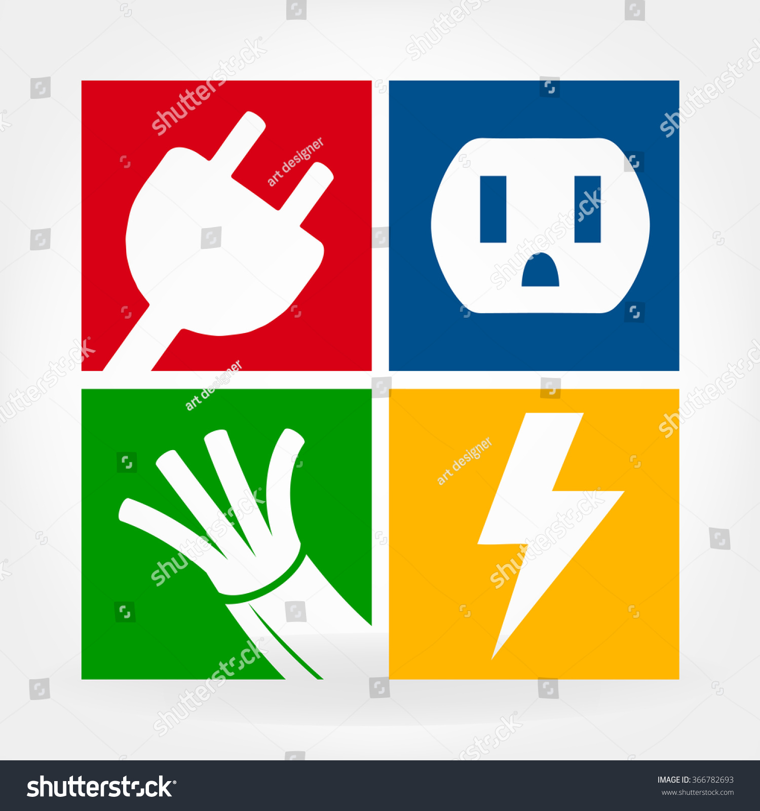 Lightning Power Socket Cable Electric Plug Stock Vector (Royalty Free ...