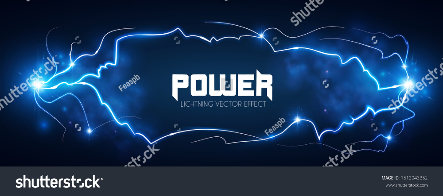 Lightning Thunderstorm Light Effect Neon Electric: เวกเตอร์สต็อก (ปลอด ...