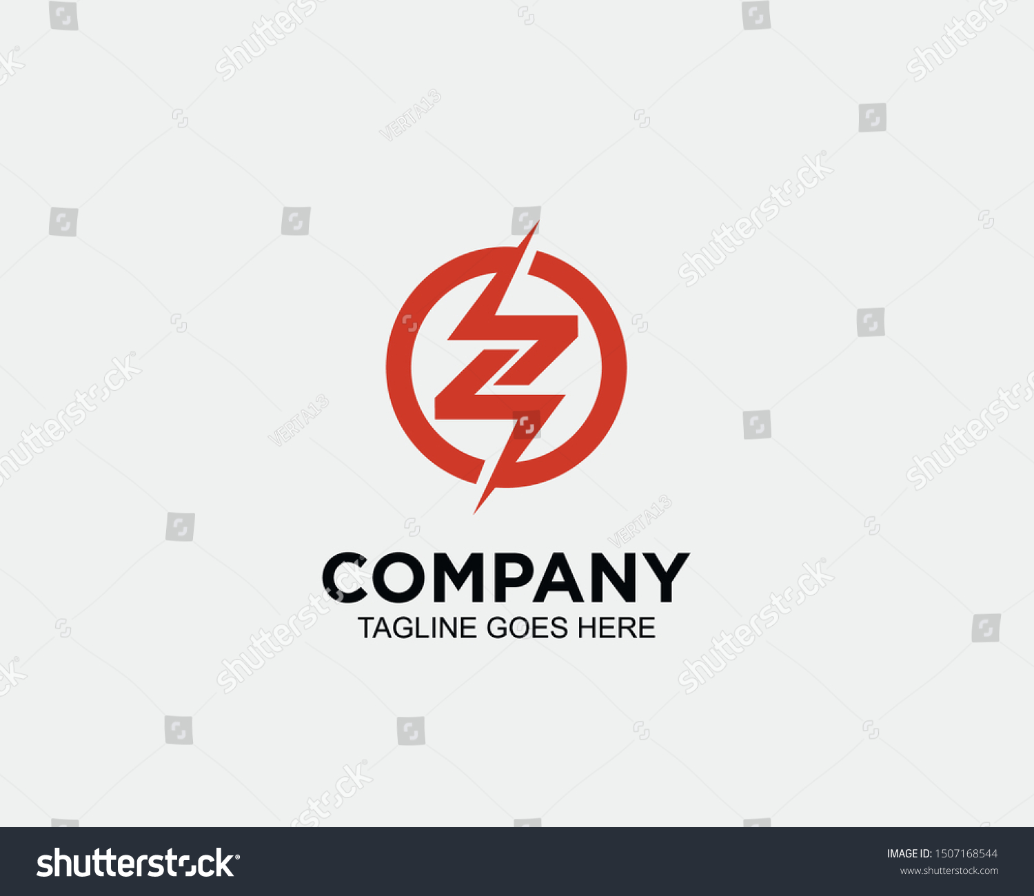 Lightning Z Letter Bold Logo Vector Stock Vector (Royalty Free) 1507168544