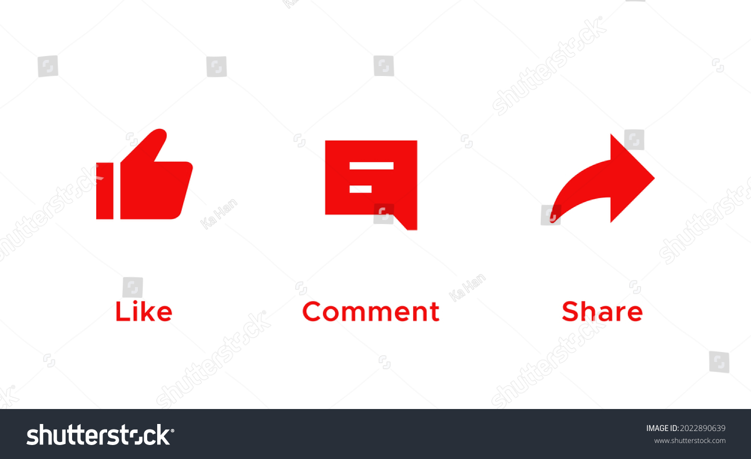 Like Comment Share Button Icon Vector Stock Vector (Royalty Free ...