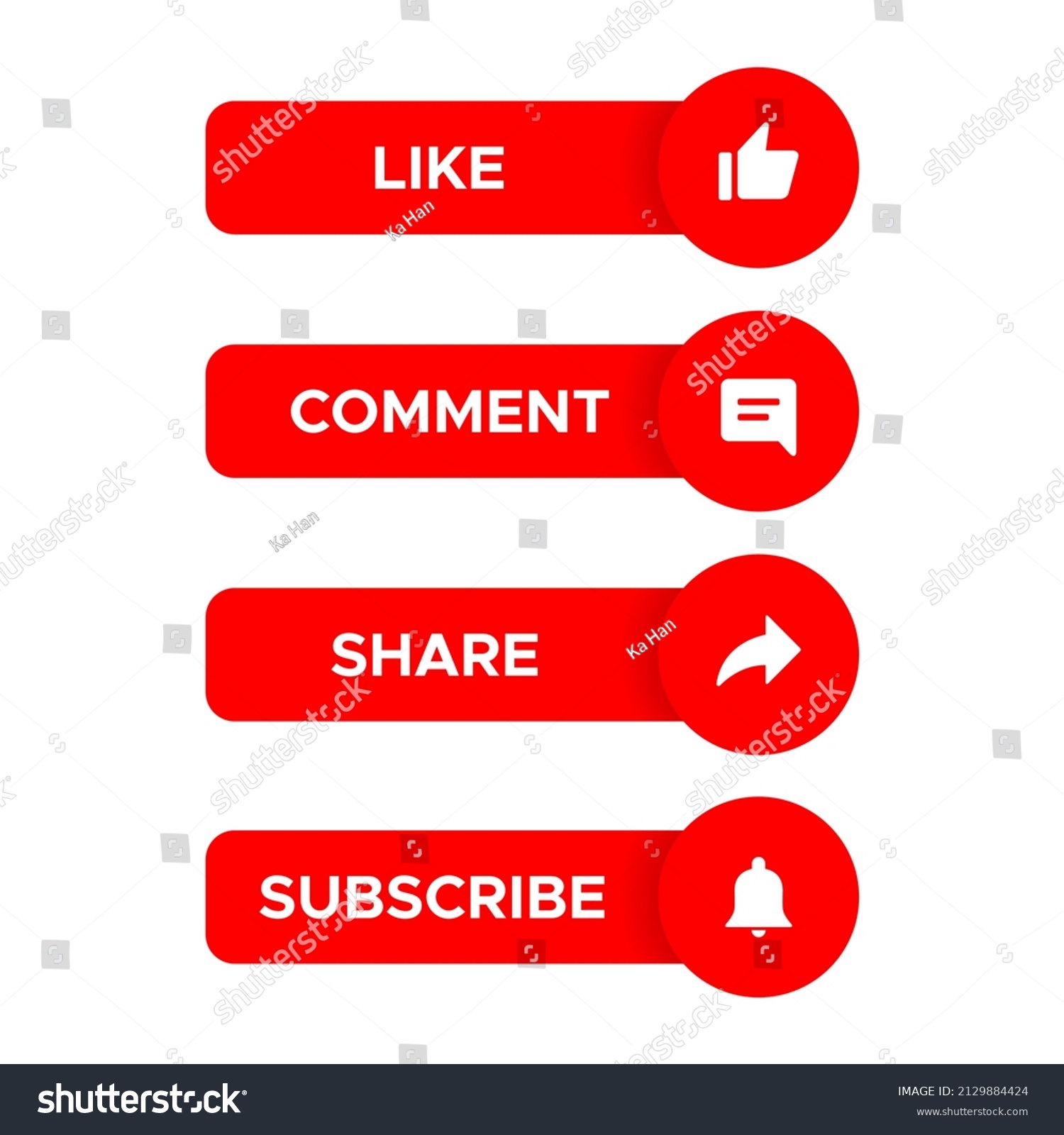 Like Comment Share Subscribe Icon Vector Stock Vector (Royalty Free ...
