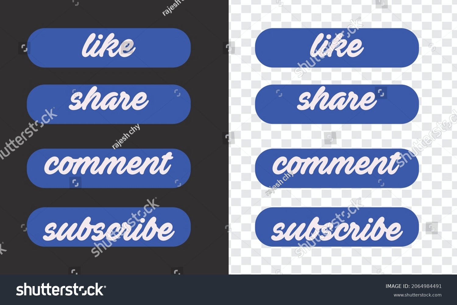 Like Comment Share Subscribe Banner Print Stock Vector (Royalty Free ...