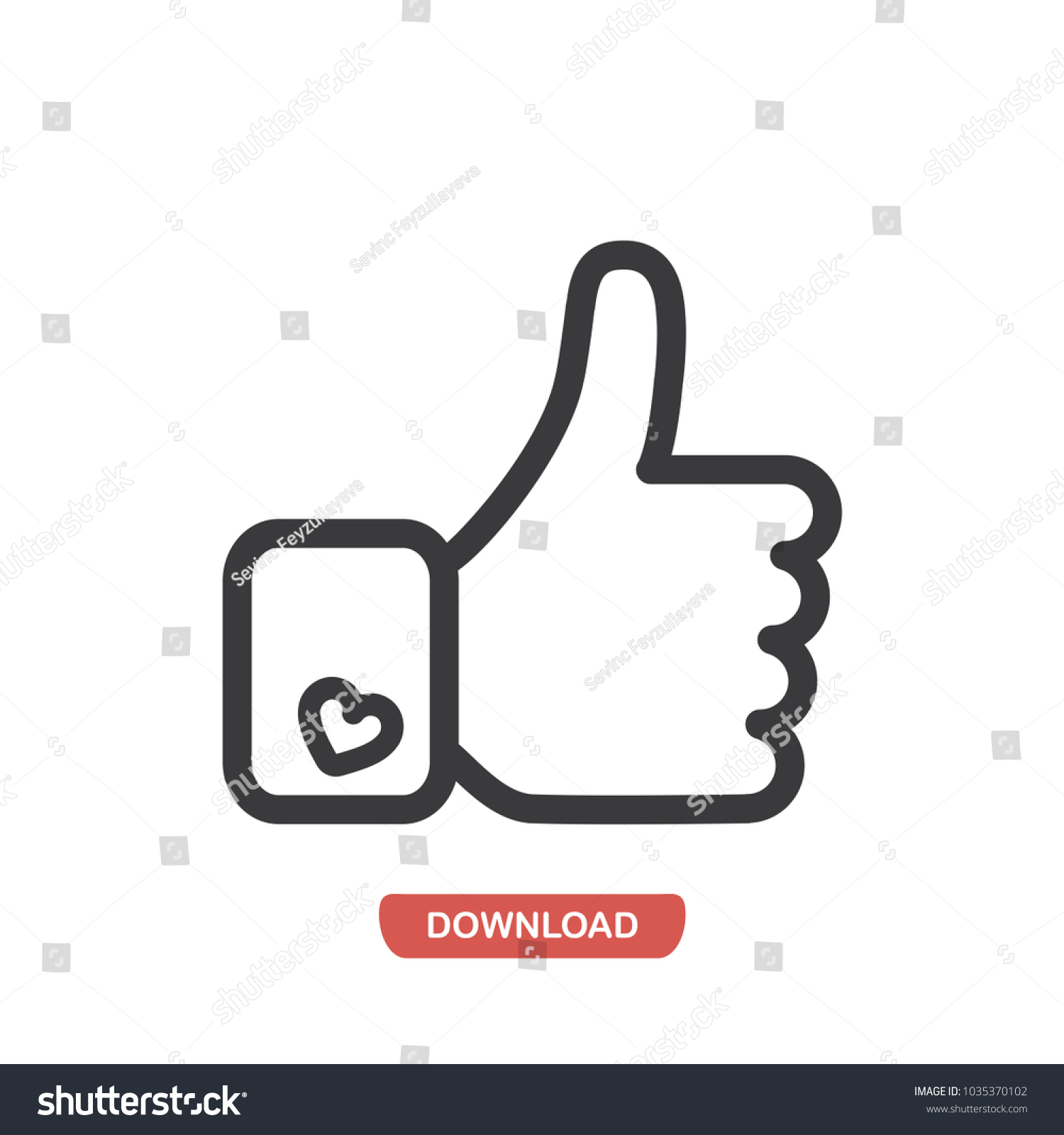 Like Hand Symbol Vector Icon: vector de stock (libre de regalías ...