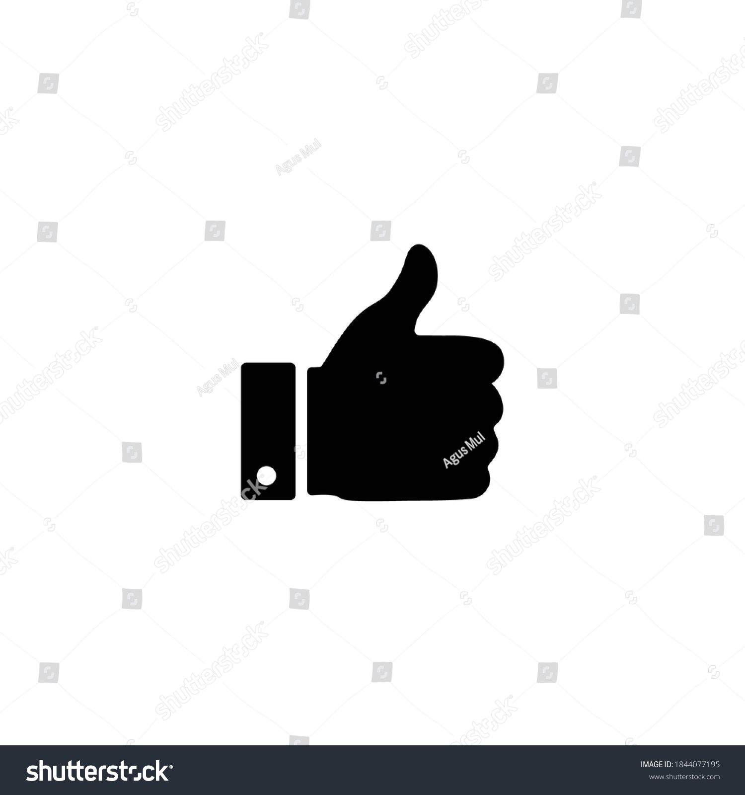 Like Icon Hand Like Symbol Vector Stock Vector (Royalty Free ...