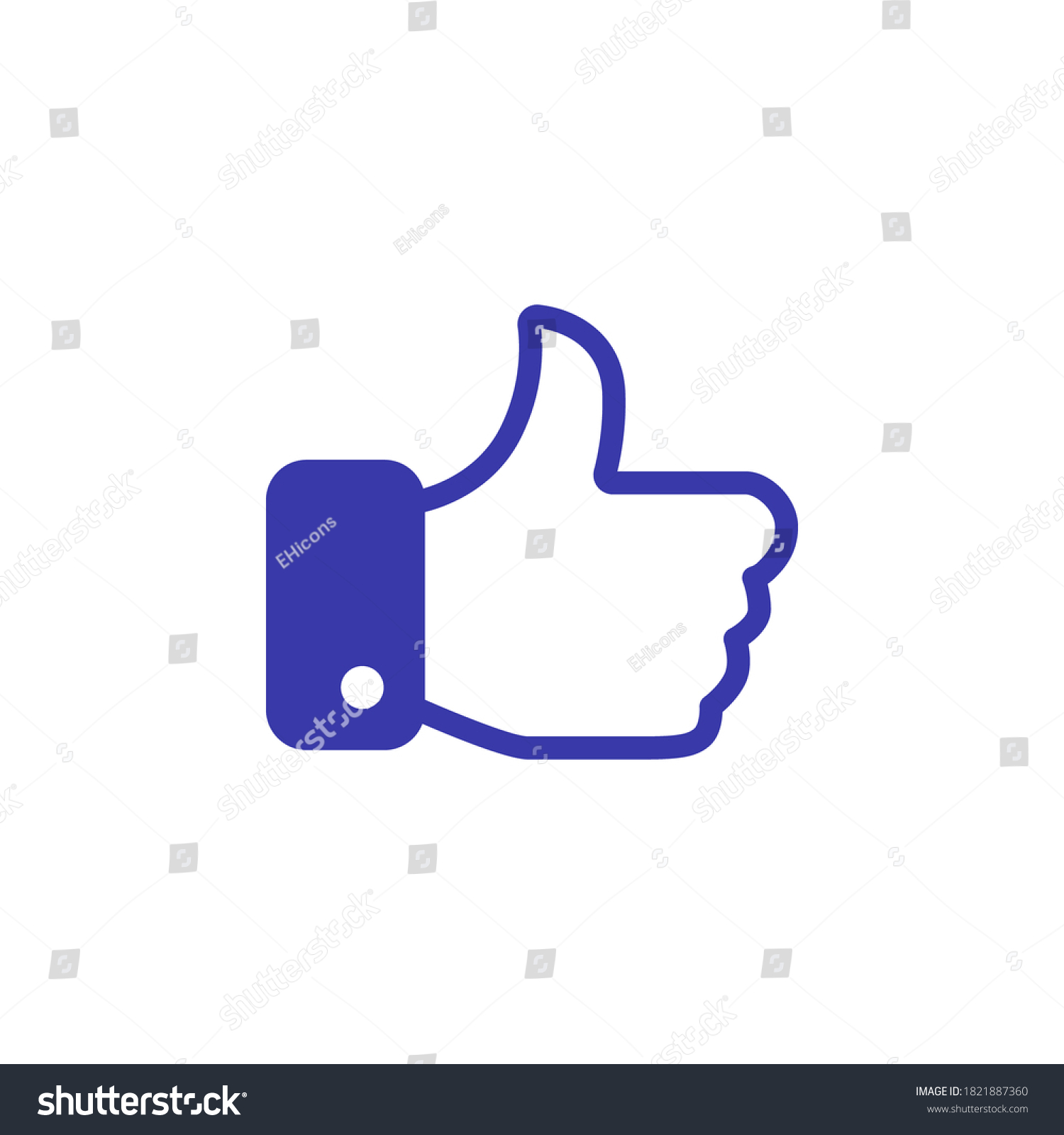 Like Icon Symbol Vector Isolated Stock Vector (Royalty Free) 1821887360 ...
