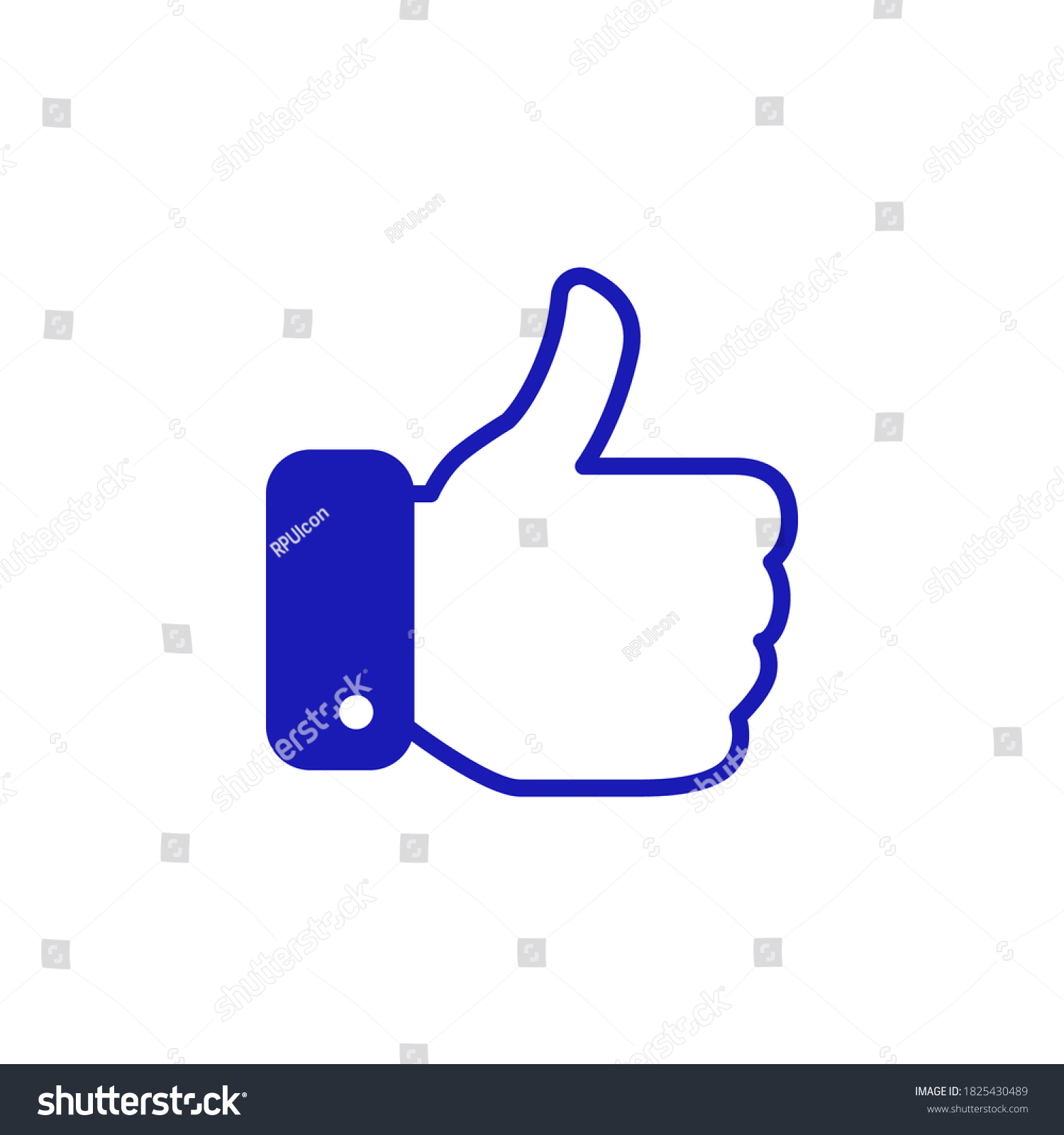 Like Icon Symbol Vector On White Stock Vector (Royalty Free) 1825430489 ...