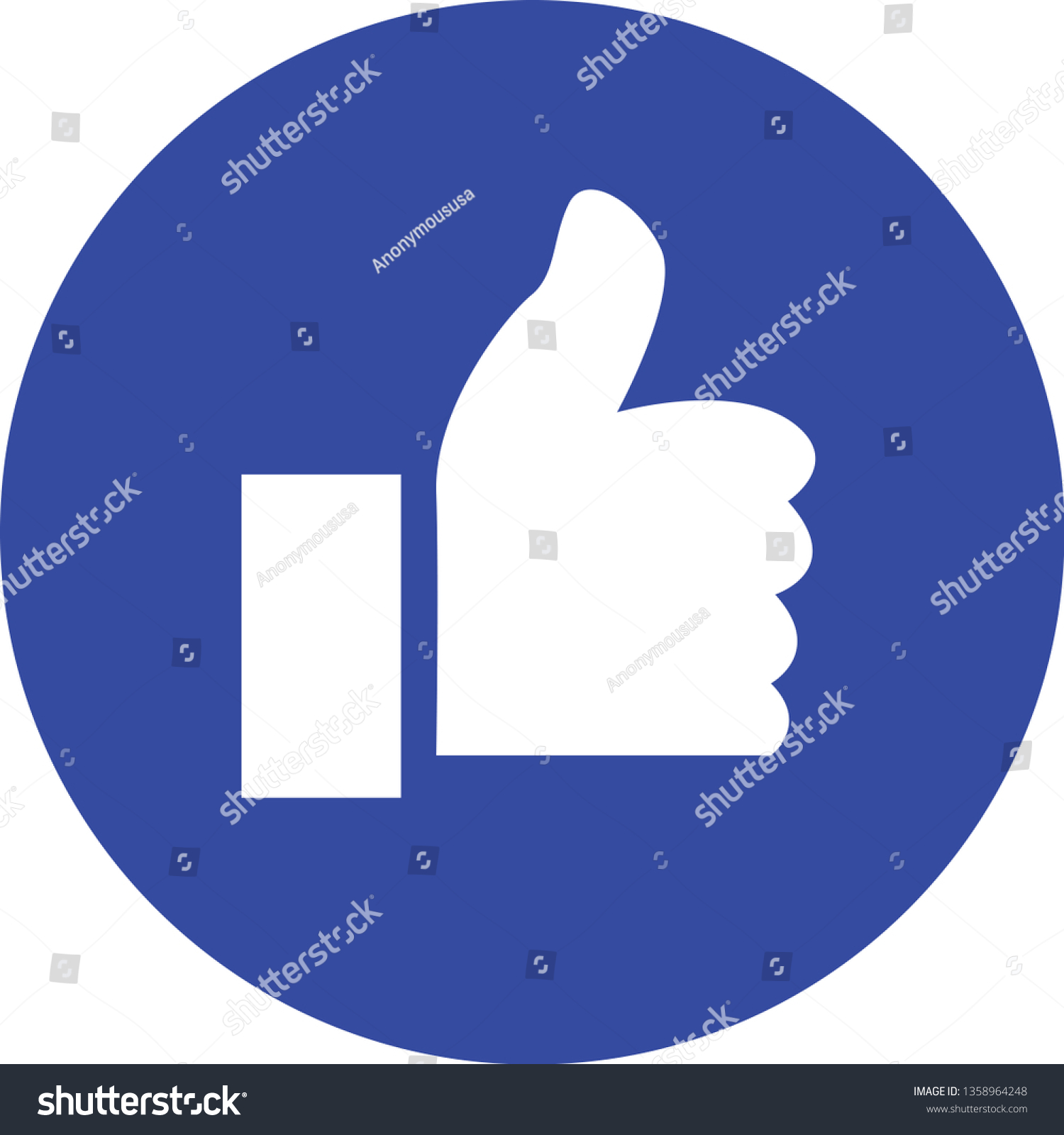 Like Circle Stock Vector (Royalty Free) 1358964248
