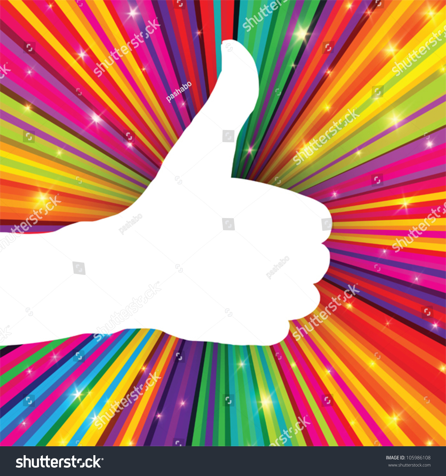 Like Symbol On Psychedelic Colored Abstract Stock Vector (Royalty Free ...