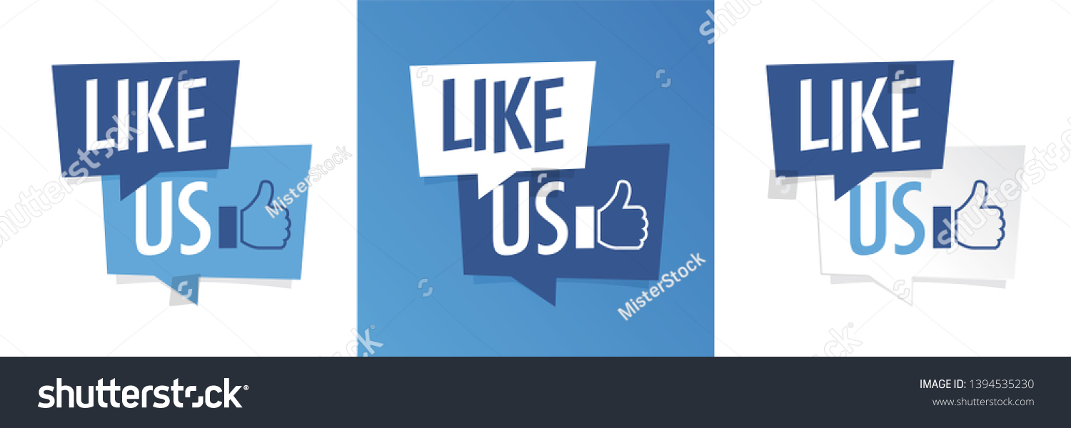 Like Us Variants Bubbles Stock Vector (Royalty Free) 1394535230 ...