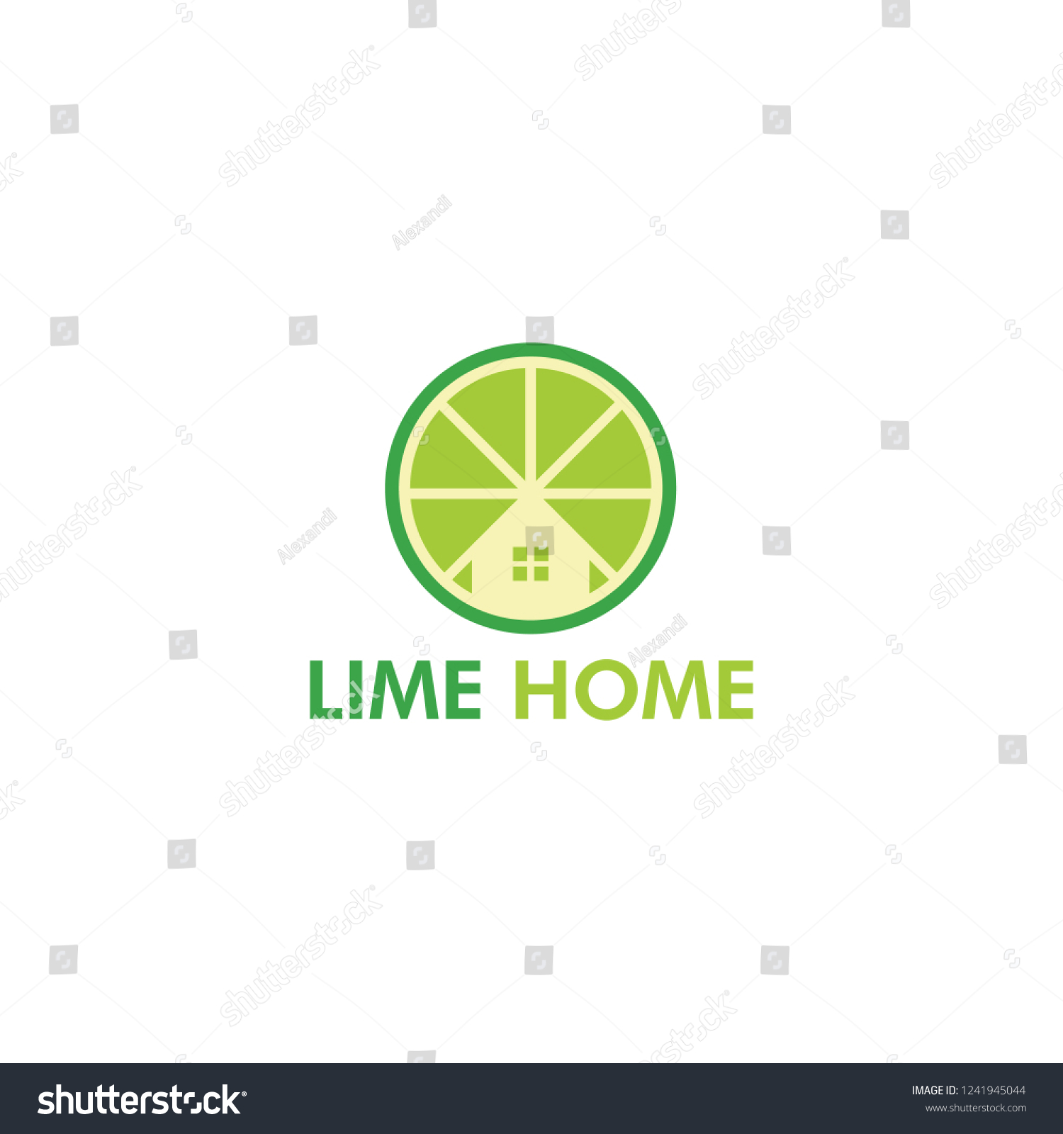 Lime Home Logo Template Stock Vector (Royalty Free) 1241945044