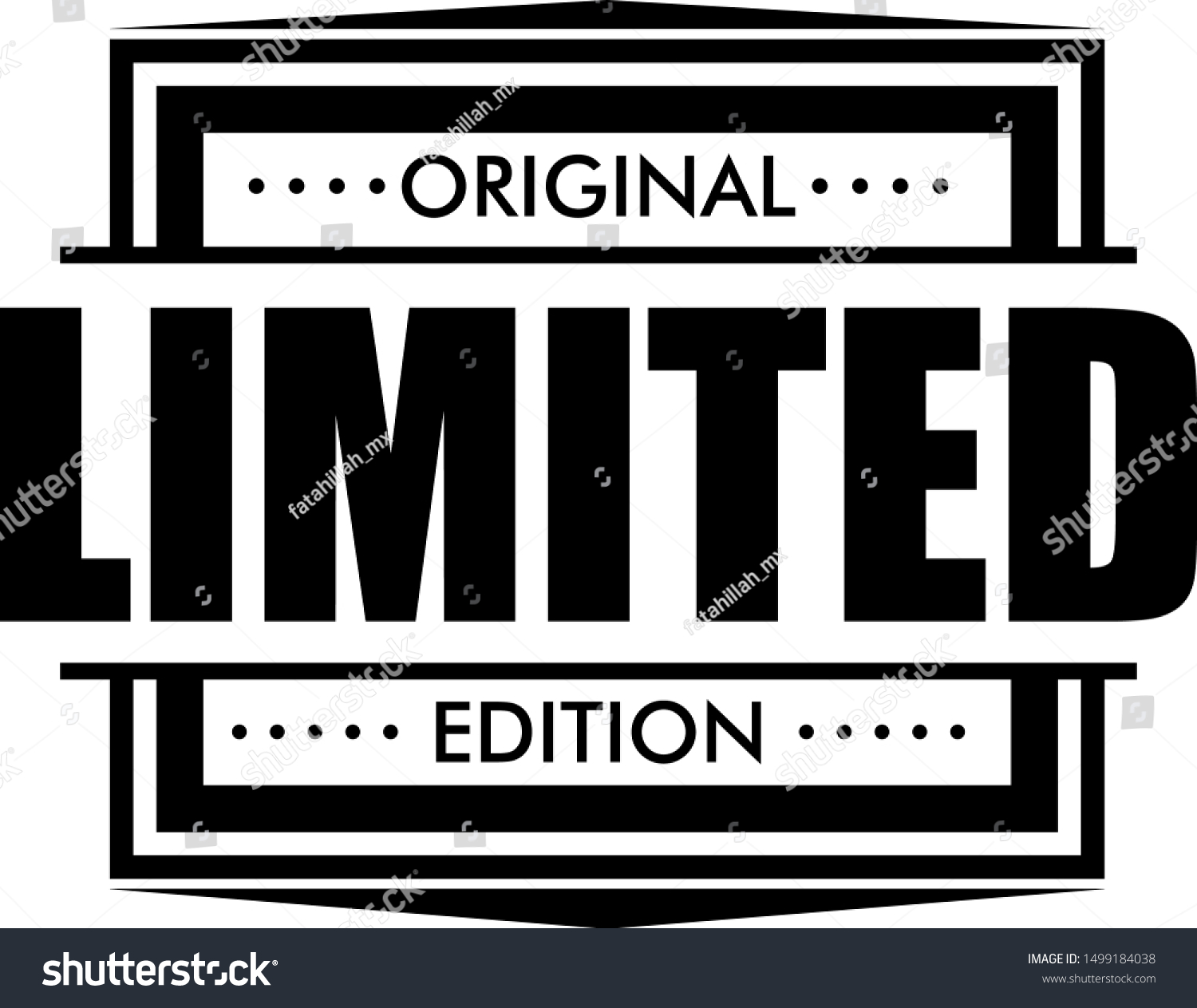 Limited Edition Vector Logo Design Stock Vector (Royalty Free) 1499184038