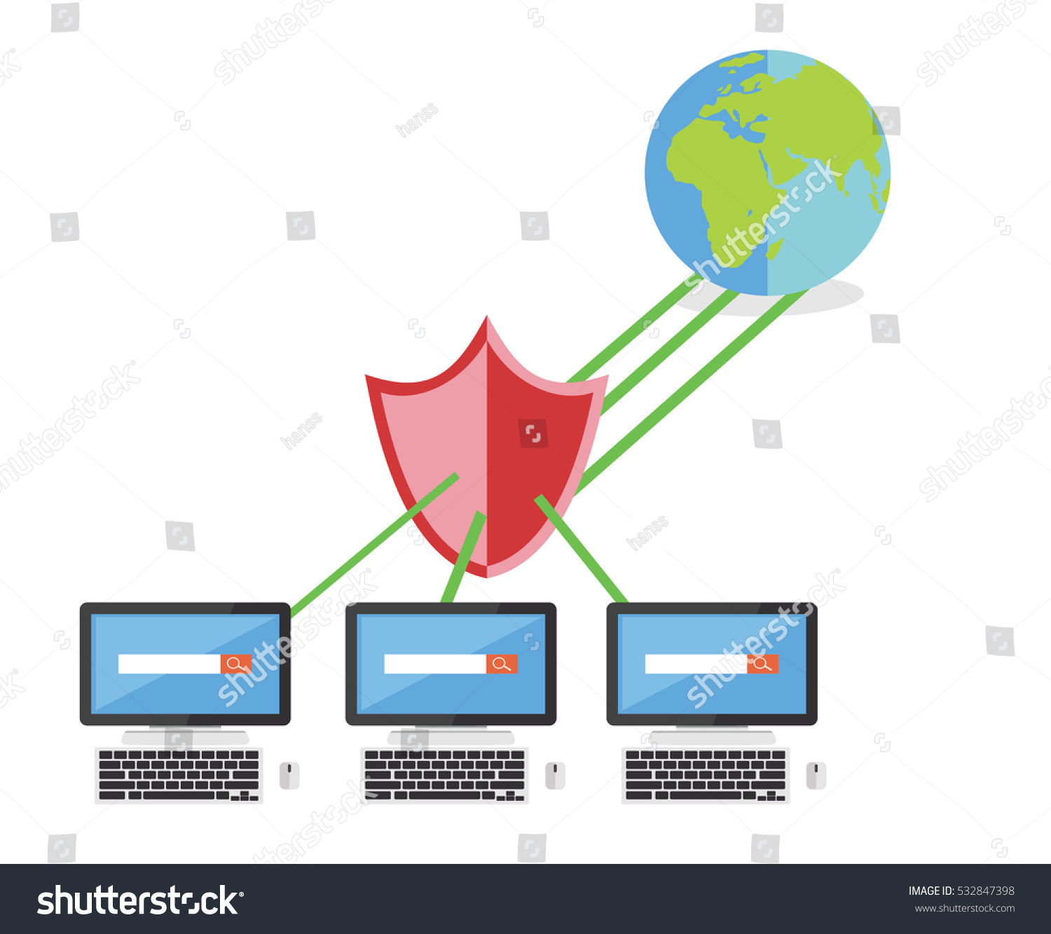 Limited Internet Access Firewall Network Security: เวกเตอร์สต็อก (ปลอดค่าลิขสิทธิ์) 532847398 ...
