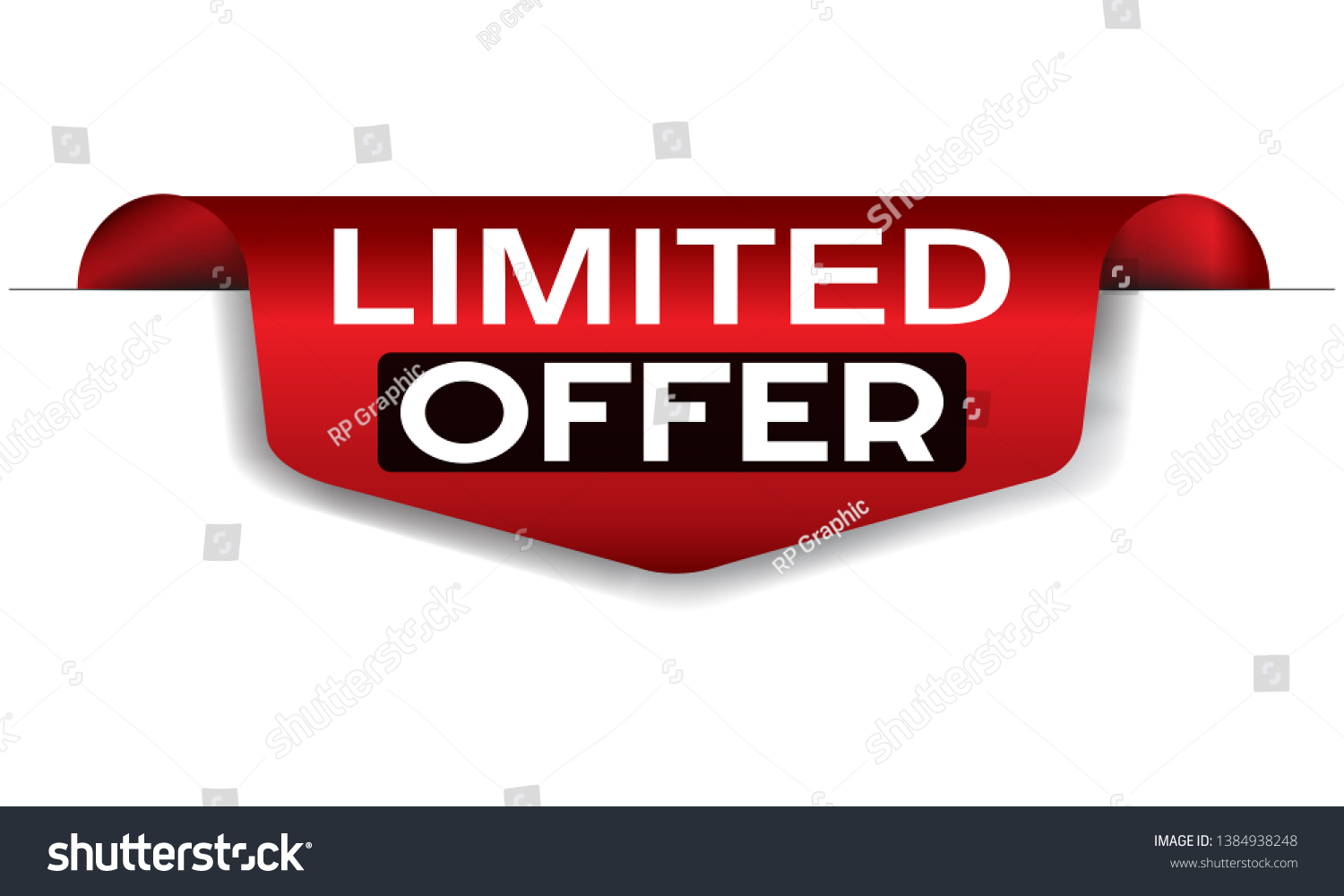Limited Offer Red Vector Banner Stock Vector (Royalty Free) 1384938248 ...