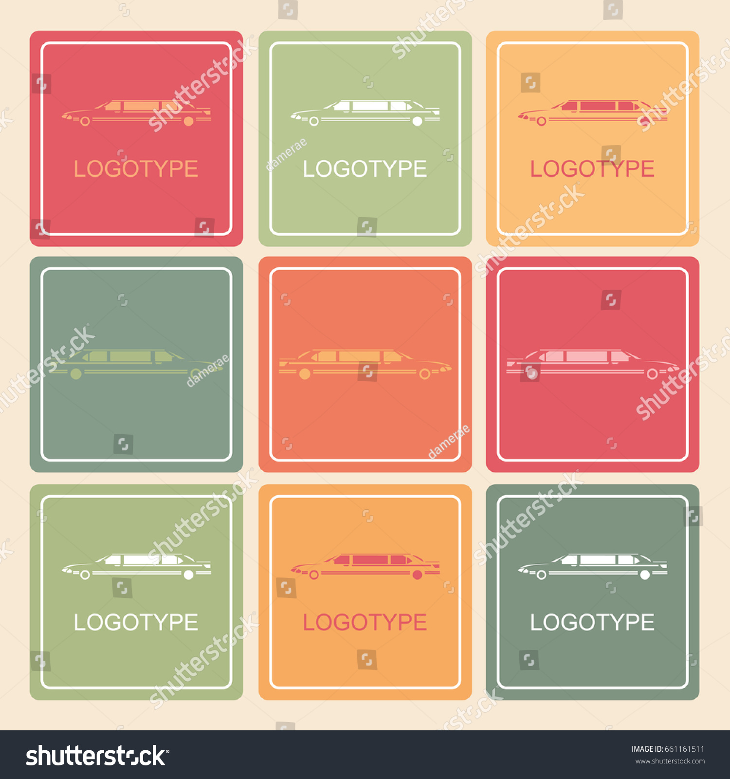 Limousine Car Logo Stock Vector (Royalty Free) 661161511