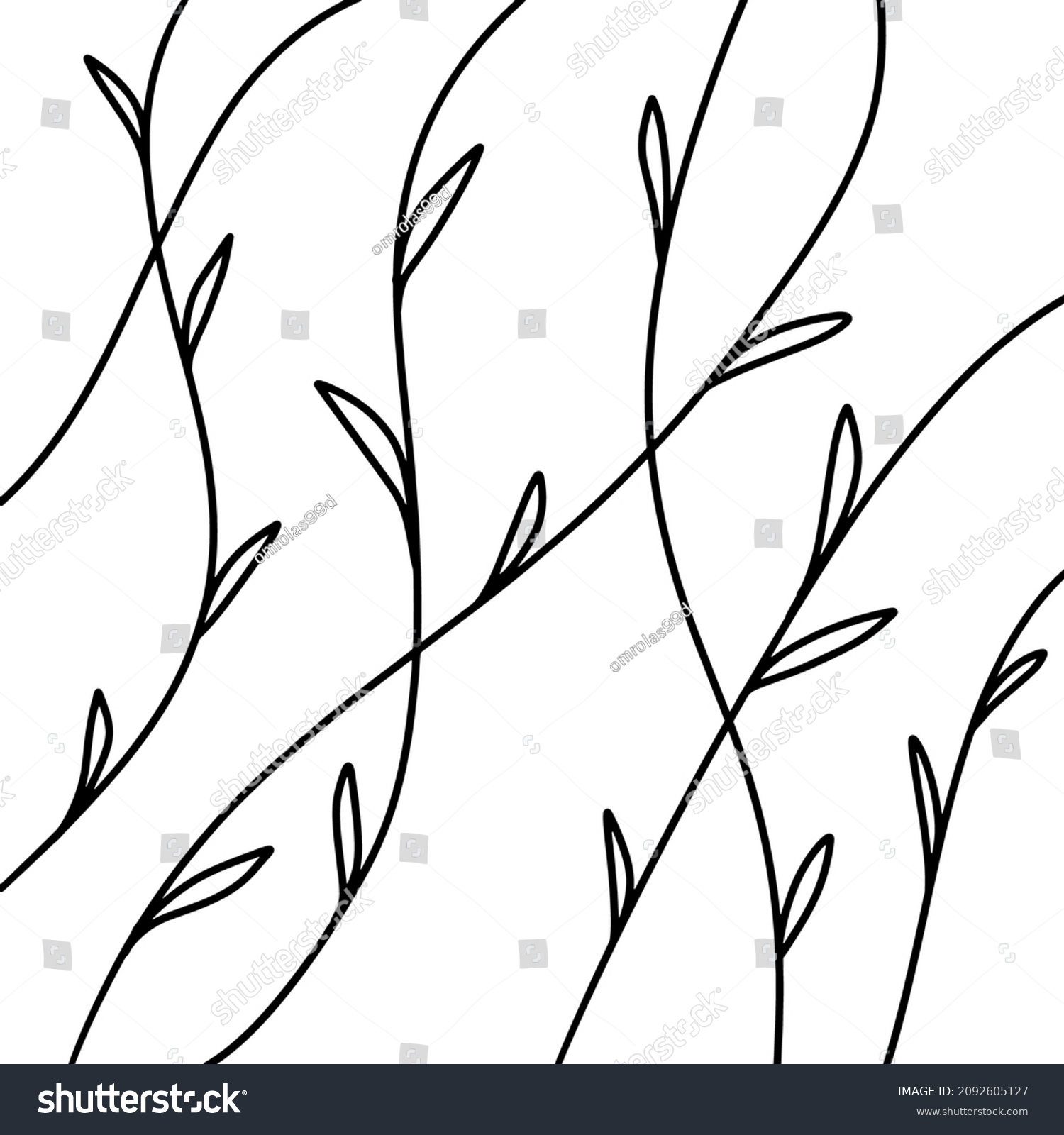 Line Leaf Background Premum Vector Stock Vector (Royalty Free ...