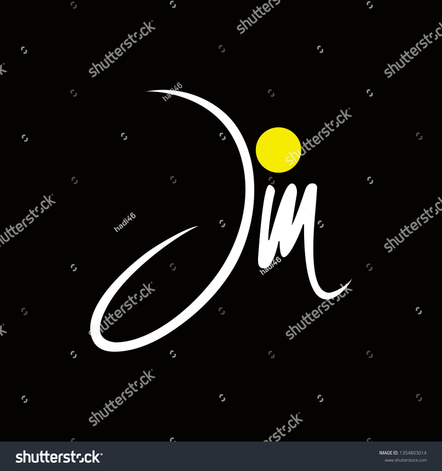 Line Art Jm Typography Vector Logo Stock Vector (Royalty Free ...