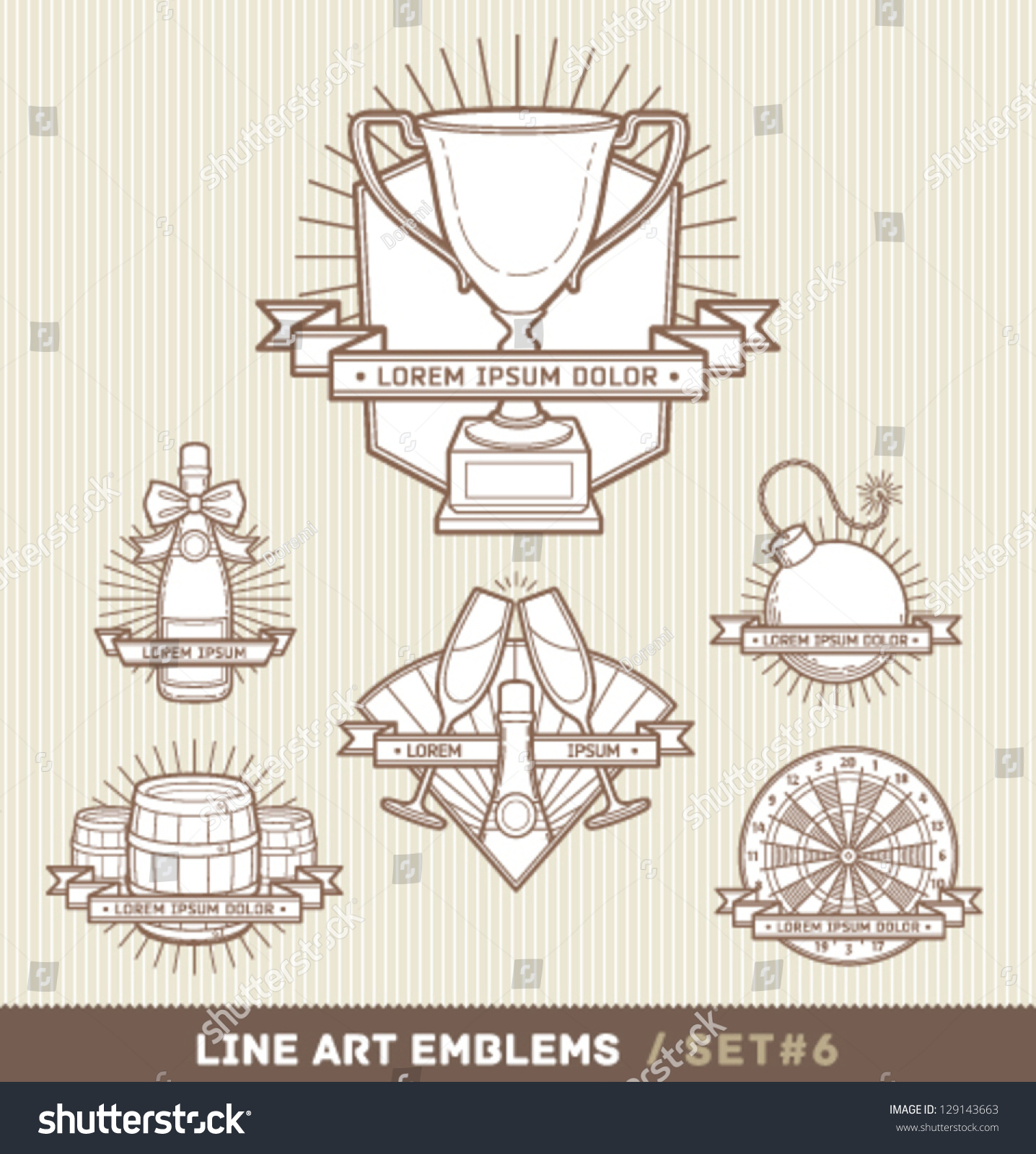 Line Art Labels Stock Vector (Royalty Free) 129143663 | Shutterstock