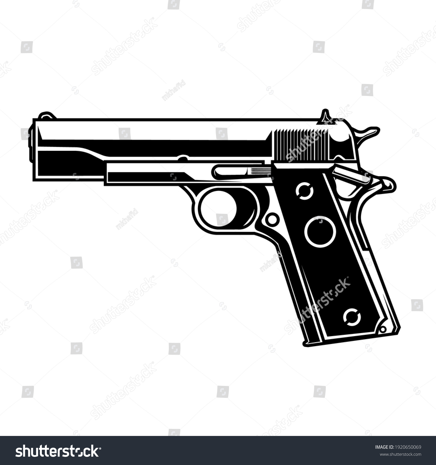 57 Colt 1911 pistol Stock Vectors, Images & Vector Art | Shutterstock