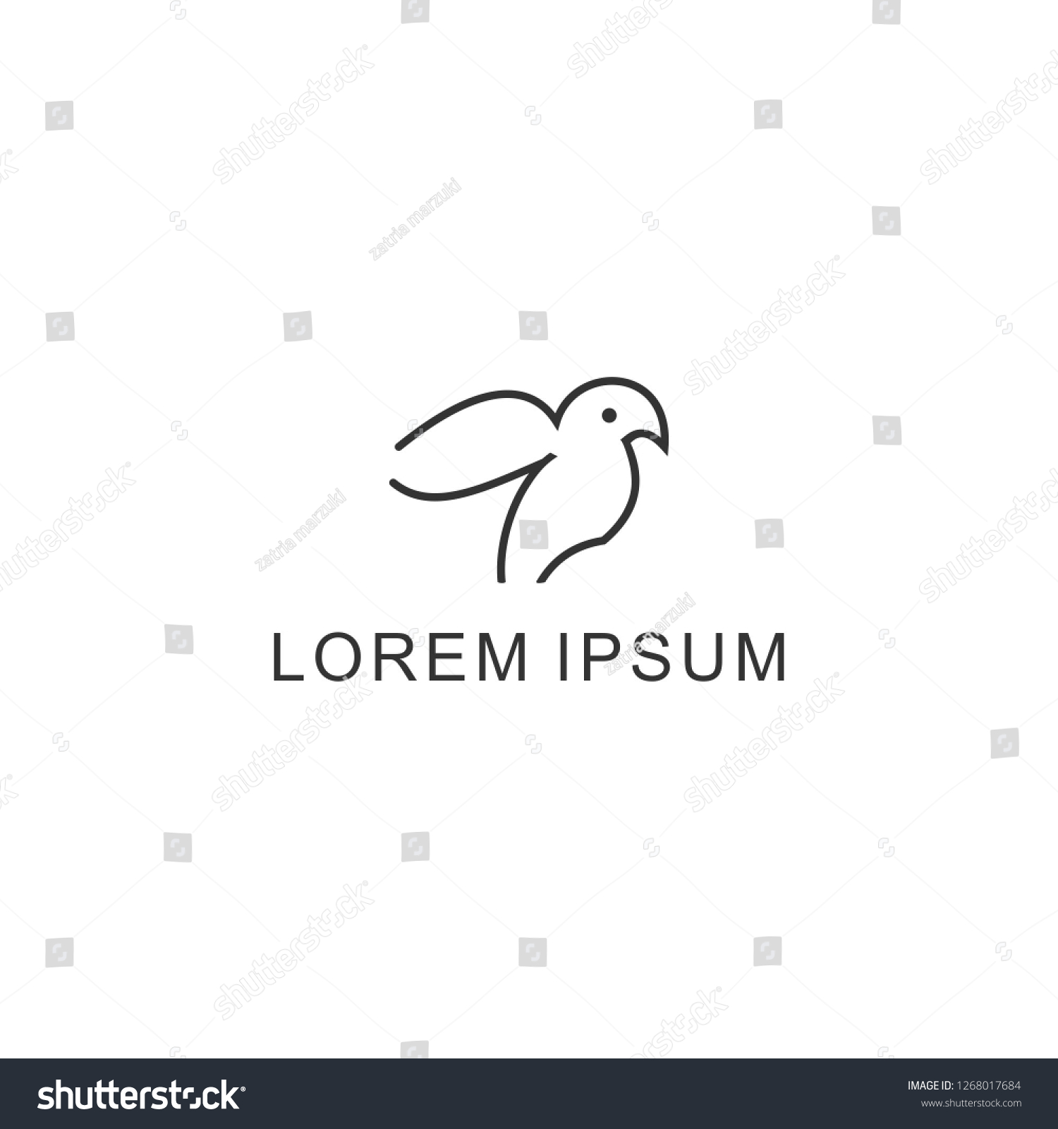 Line Bird Logo Stock Vector (Royalty Free) 1268017684 | Shutterstock