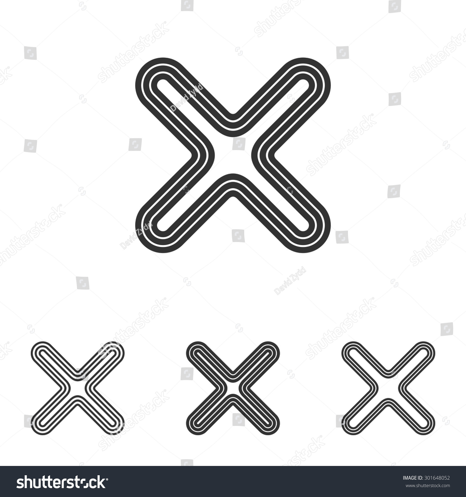 Line Cancel Logo Design Set Stock Vector (Royalty Free) 301648052 ...