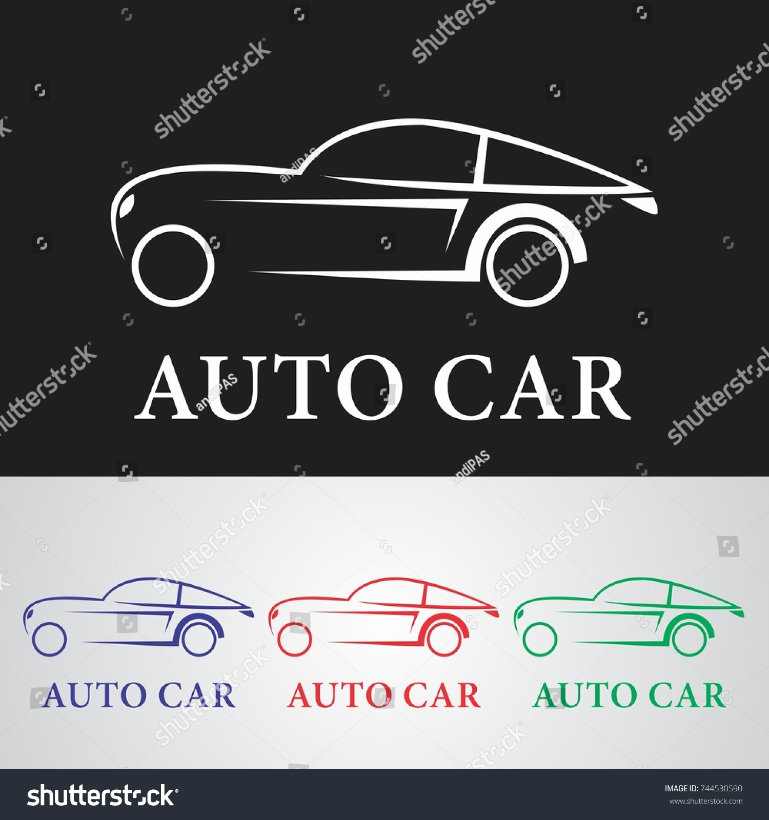 Line Car Logo Stock Vector (Royalty Free) 744530590 | Shutterstock