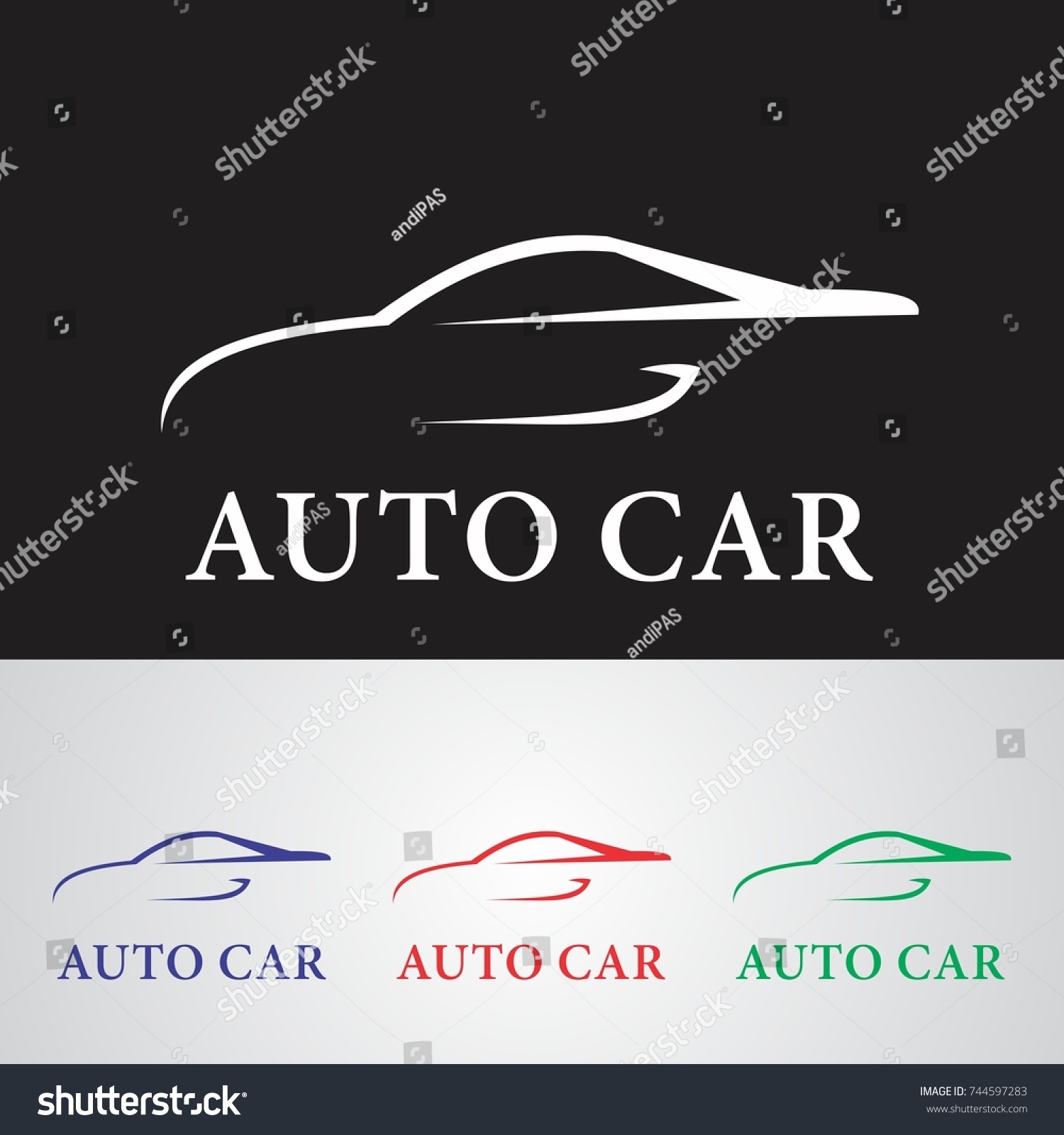 Line Car Logo Stock Vector (Royalty Free) 744597283 | Shutterstock
