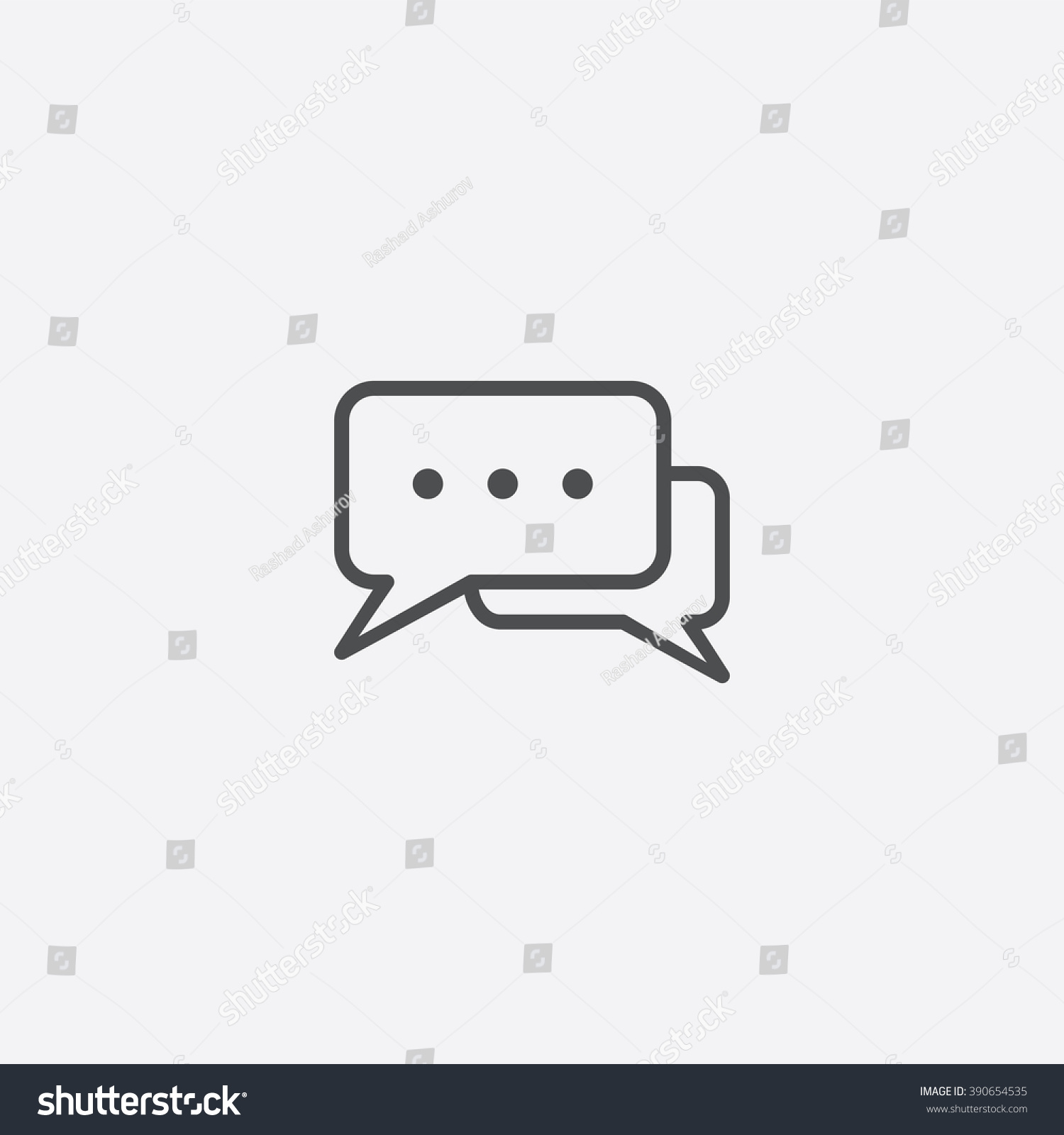 Line Chat Icon Stock Vector (Royalty Free) 390654535