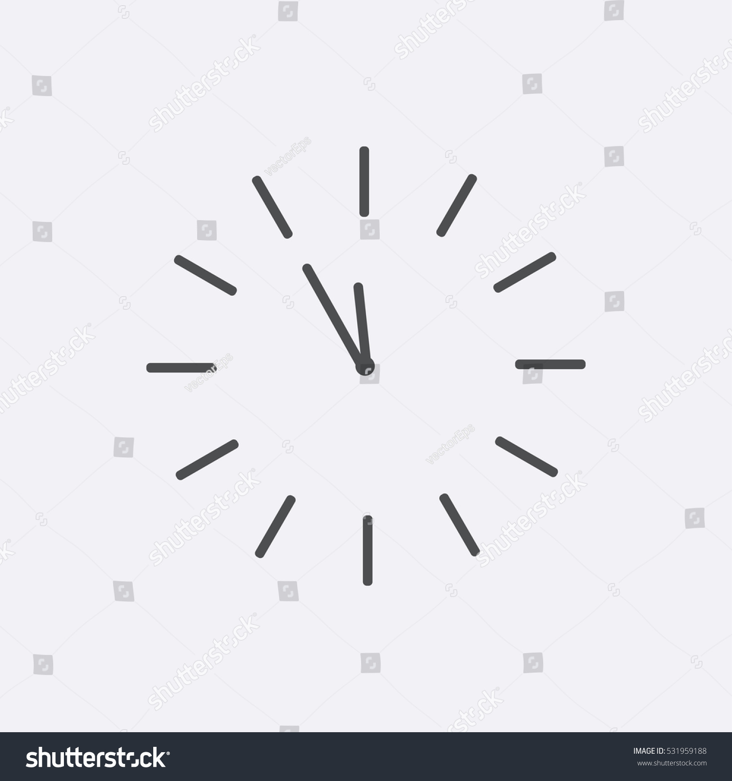 Line Clock Icon Outline Time Vector Stock Vector 531959188 - Shutterstock