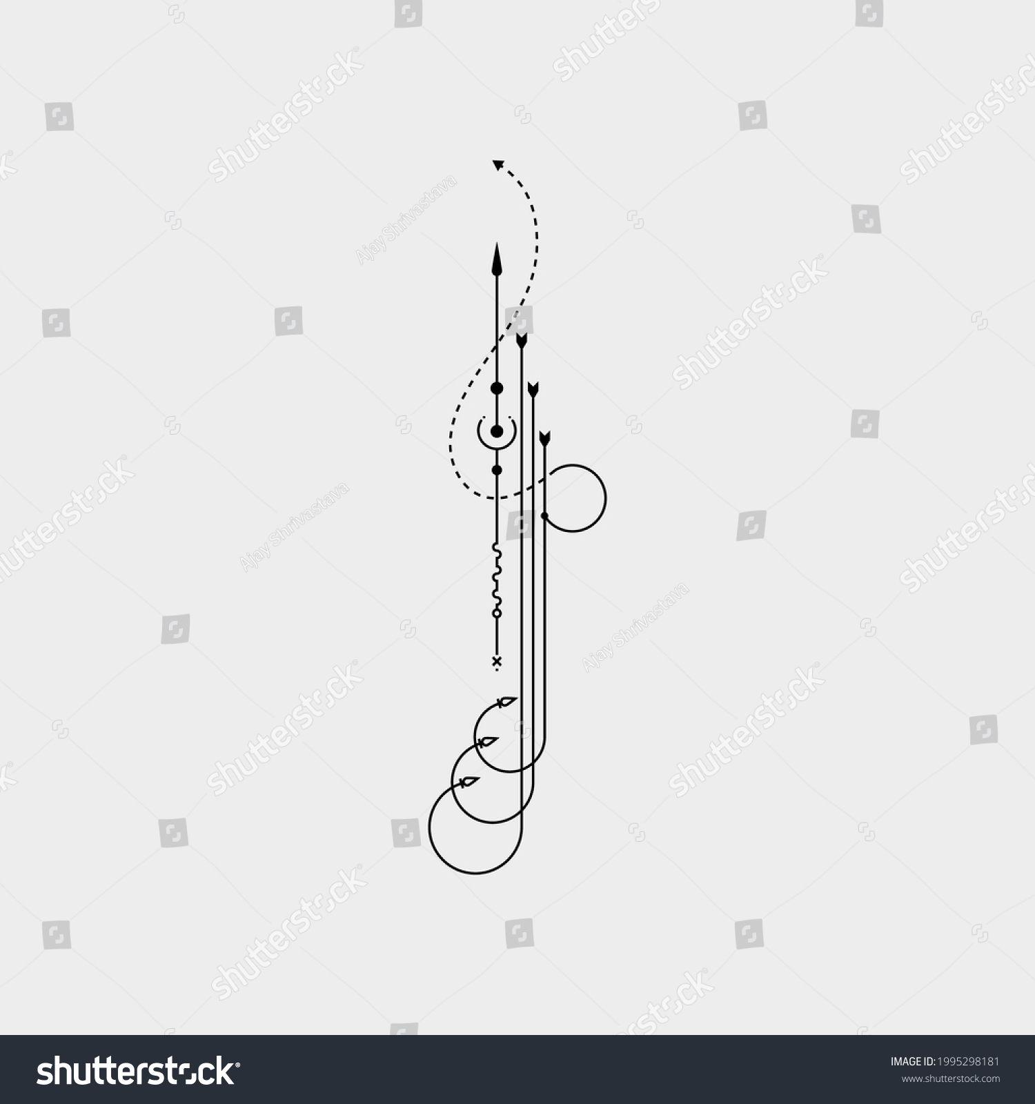 Line Dot Tattoo Design Vector Art Stock Vector (Royalty Free ...