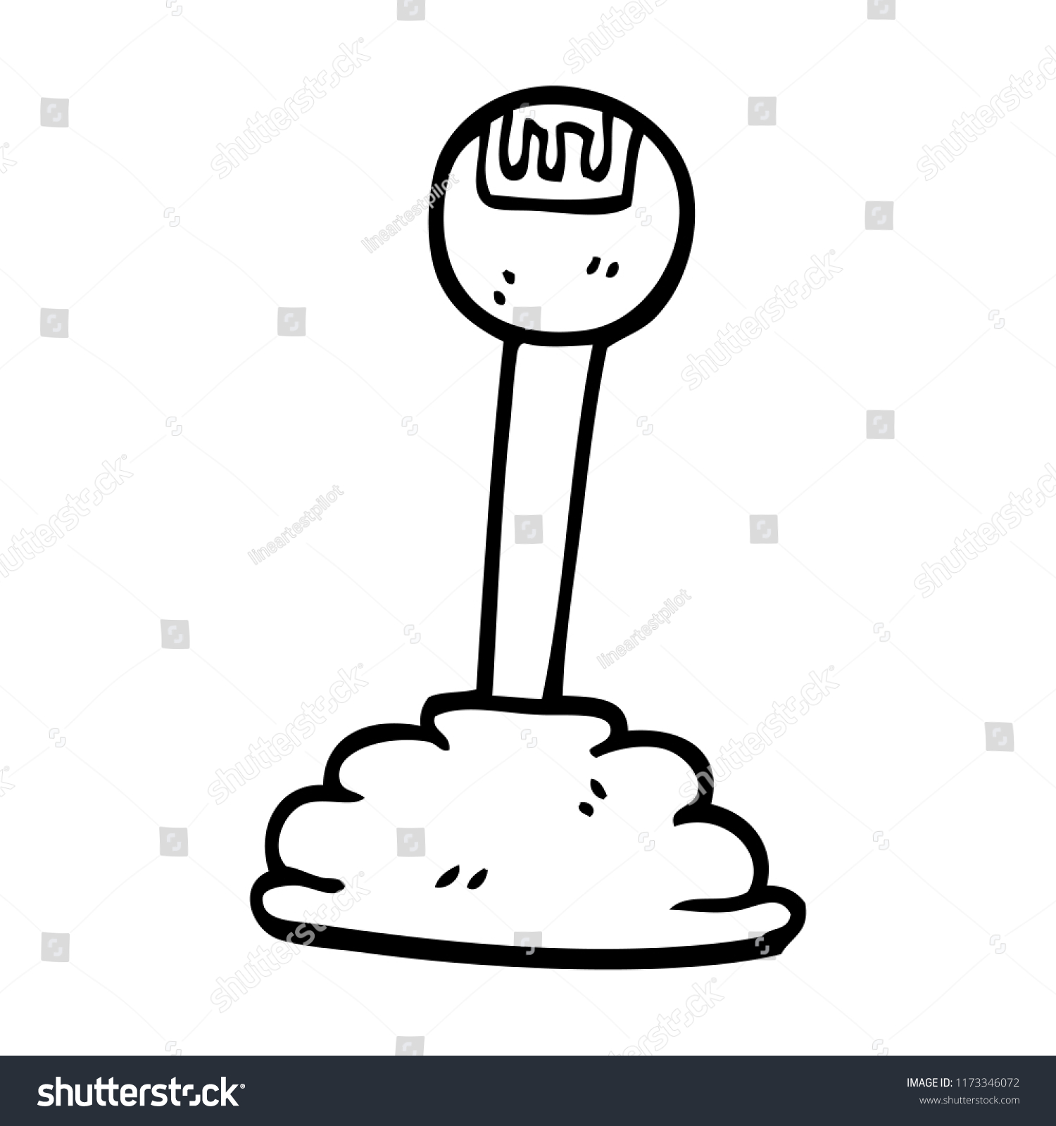 Line Drawing Cartoon Gear Shift Stock Vector (Royalty Free) 1173346072