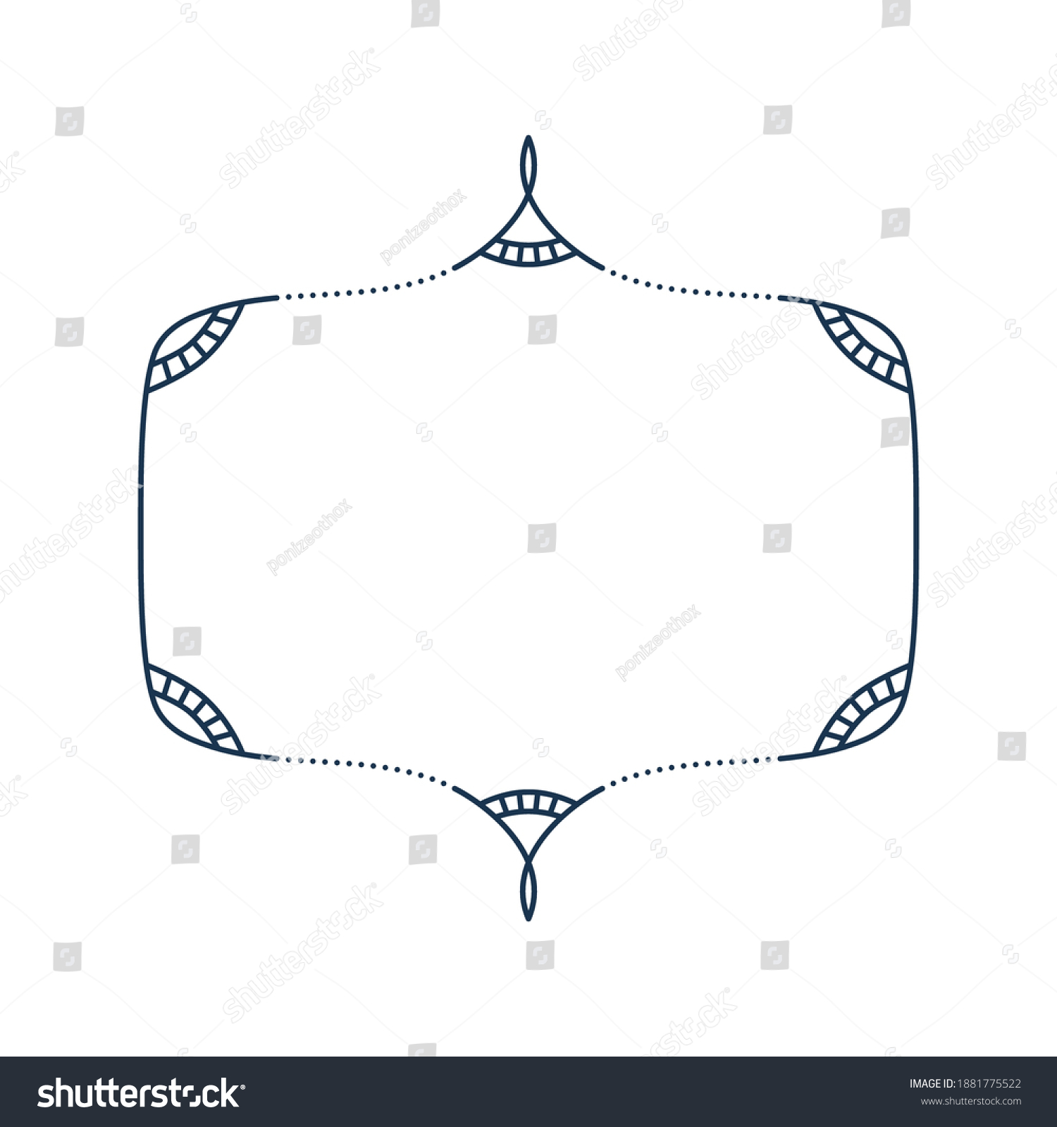 Line Frame Simple Border Decoration Stock Vector (Royalty Free) 1881775522
