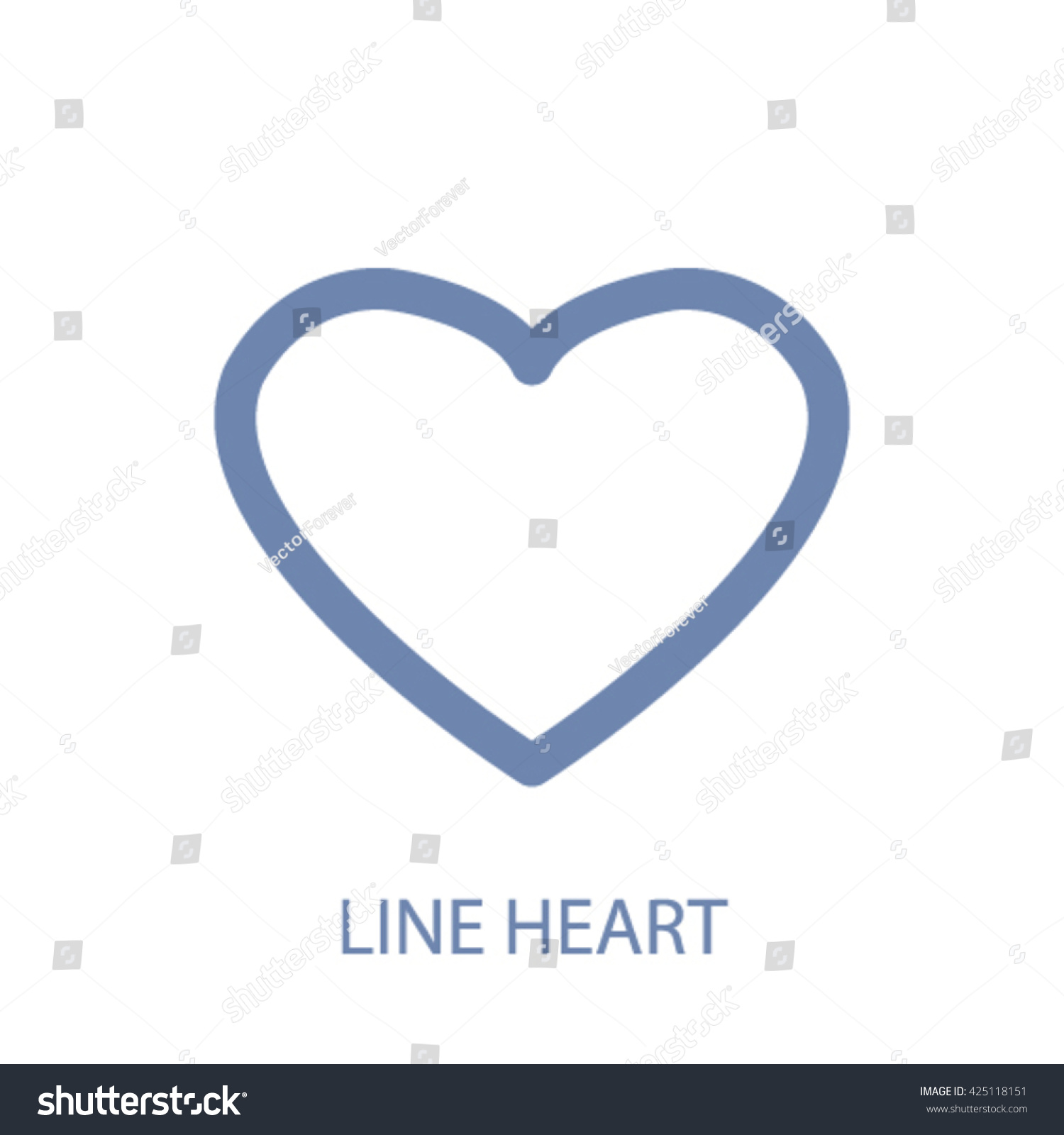 Line Heart Icon Stock Vector (Royalty Free) 425118151 | Shutterstock