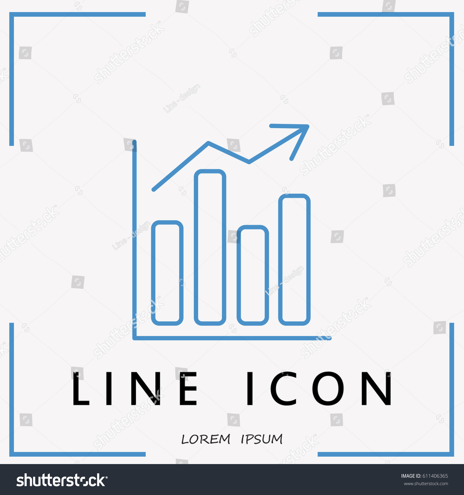 Line Icon Chart Stock Vector (Royalty Free) 611406365 | Shutterstock