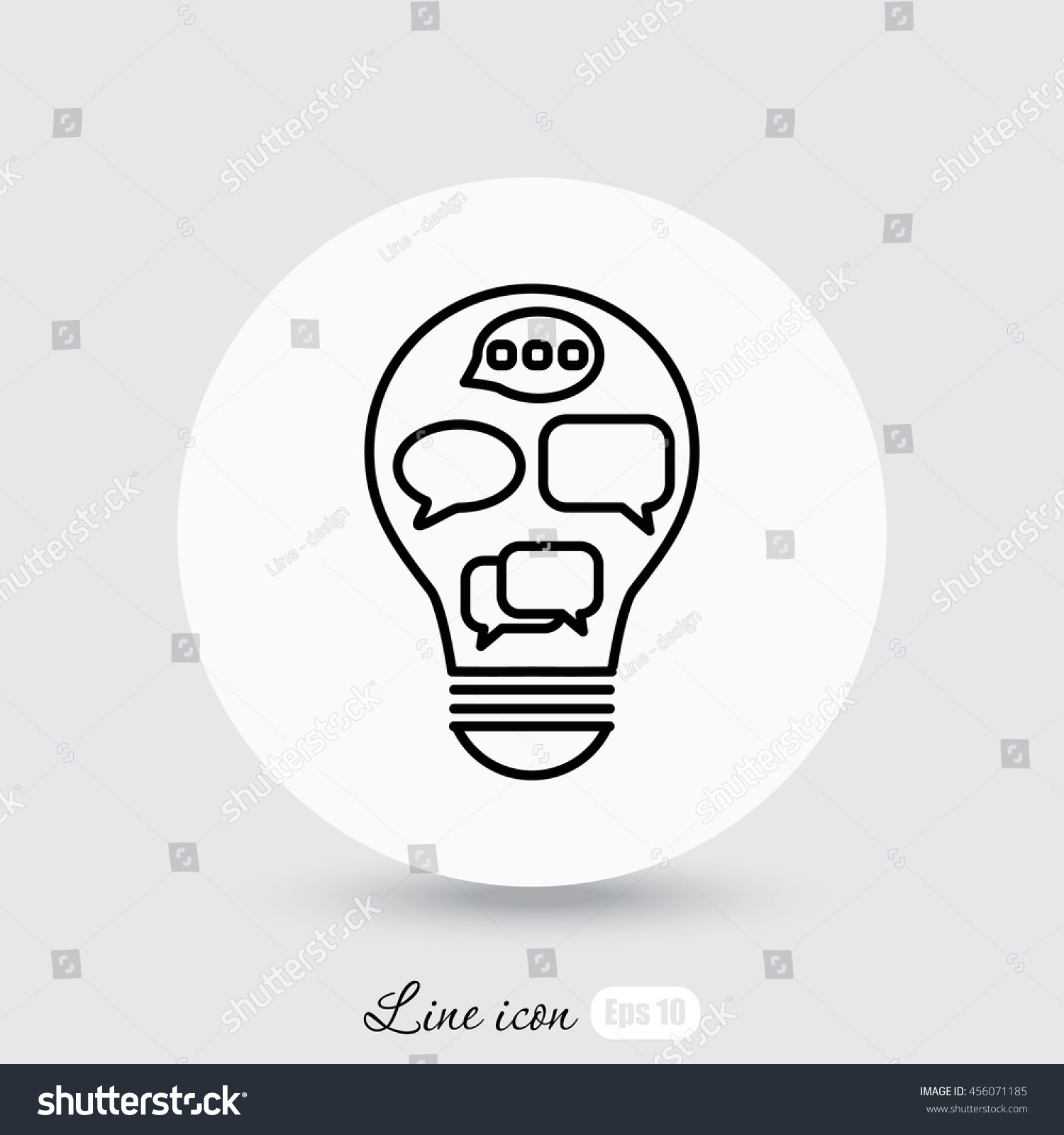 Line Icon Idea Concept Stock Vector (Royalty Free) 456071185 | Shutterstock