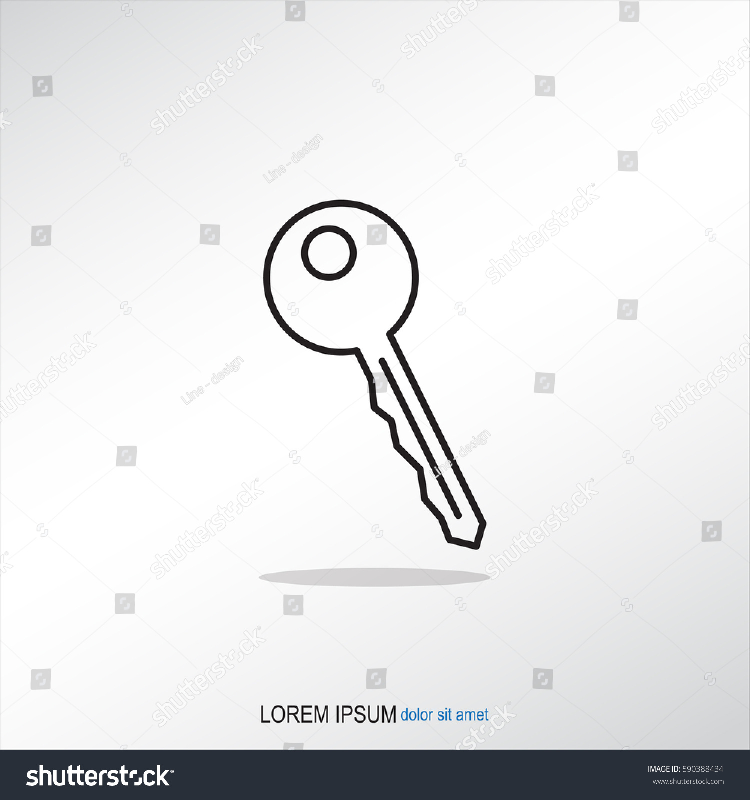 Line Icon Key Stock Vector (Royalty Free) 590388434 | Shutterstock