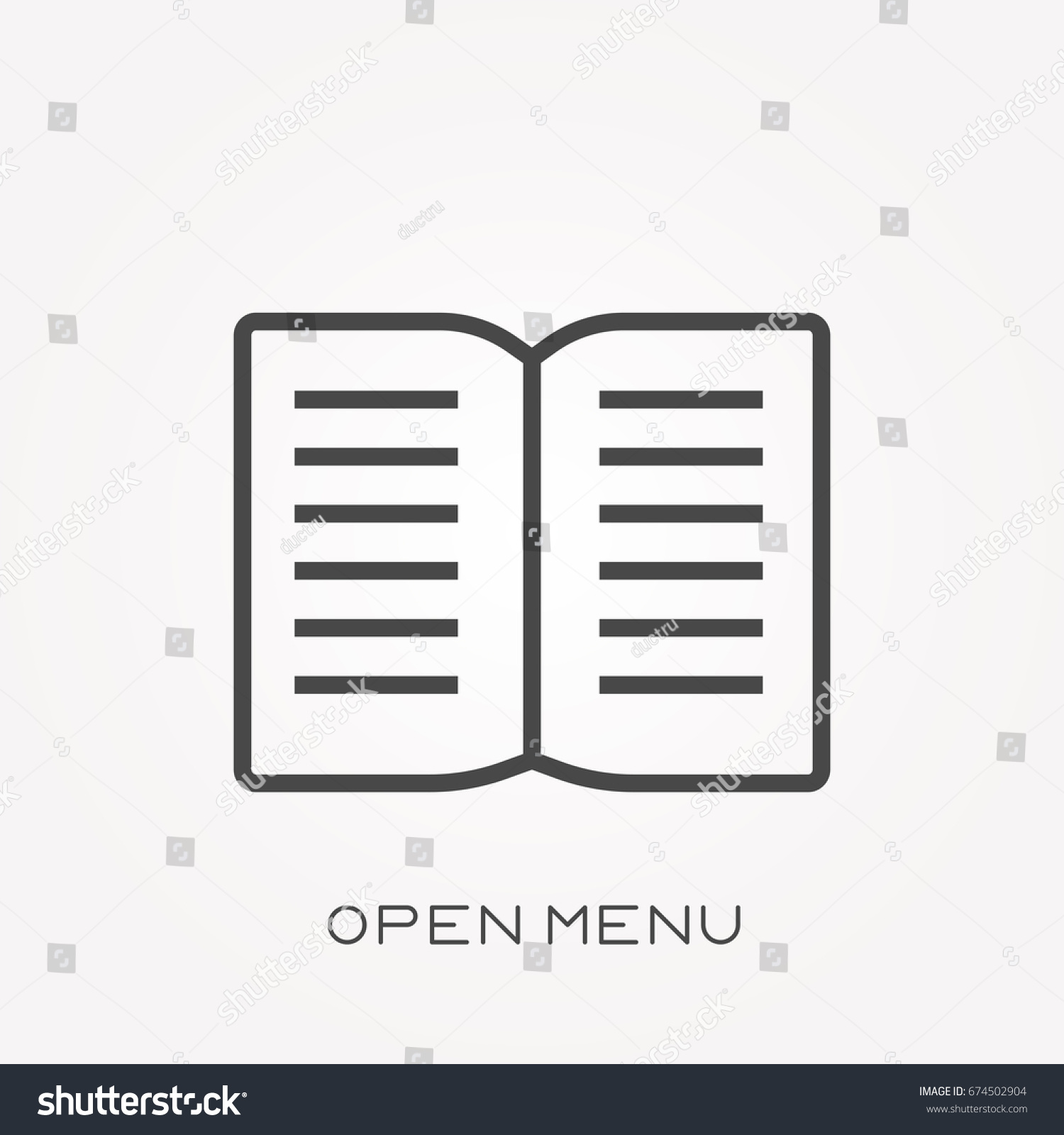 Line Icon Open Menu Stock Vector (Royalty Free) 674502904 | Shutterstock
