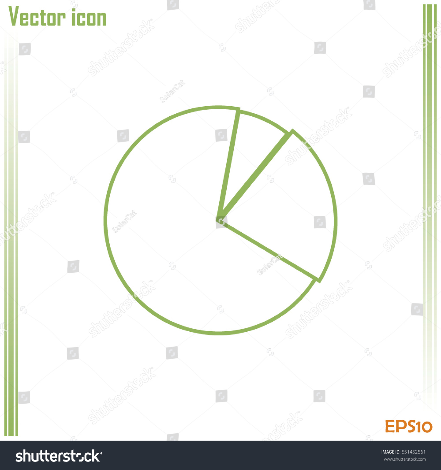 Line Icon Pie Chart Infographic Stock Vector (Royalty Free) 551452561