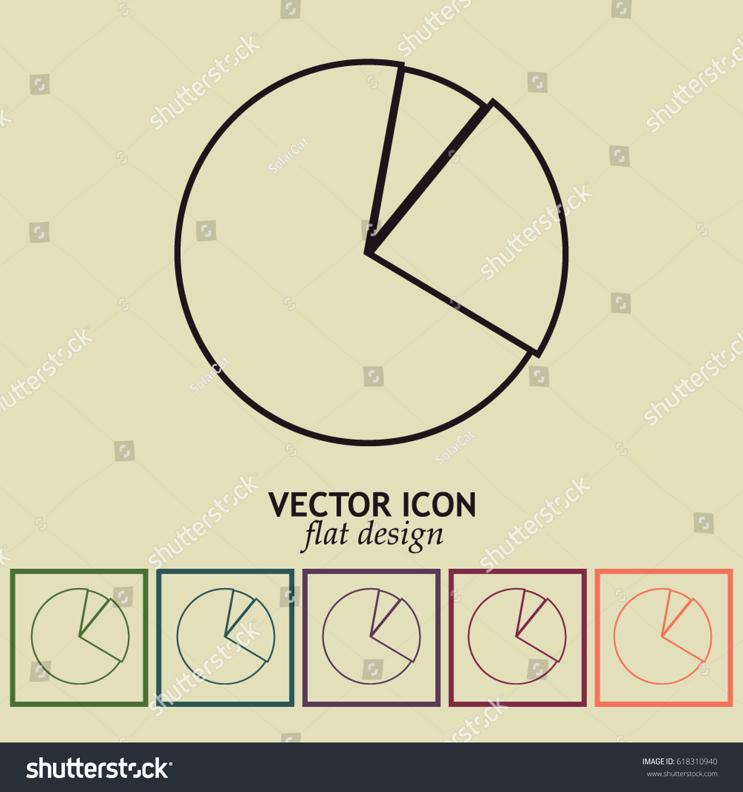 Line Icon Pie Chart Infographic Stock Vector (Royalty Free) 618310940 ...