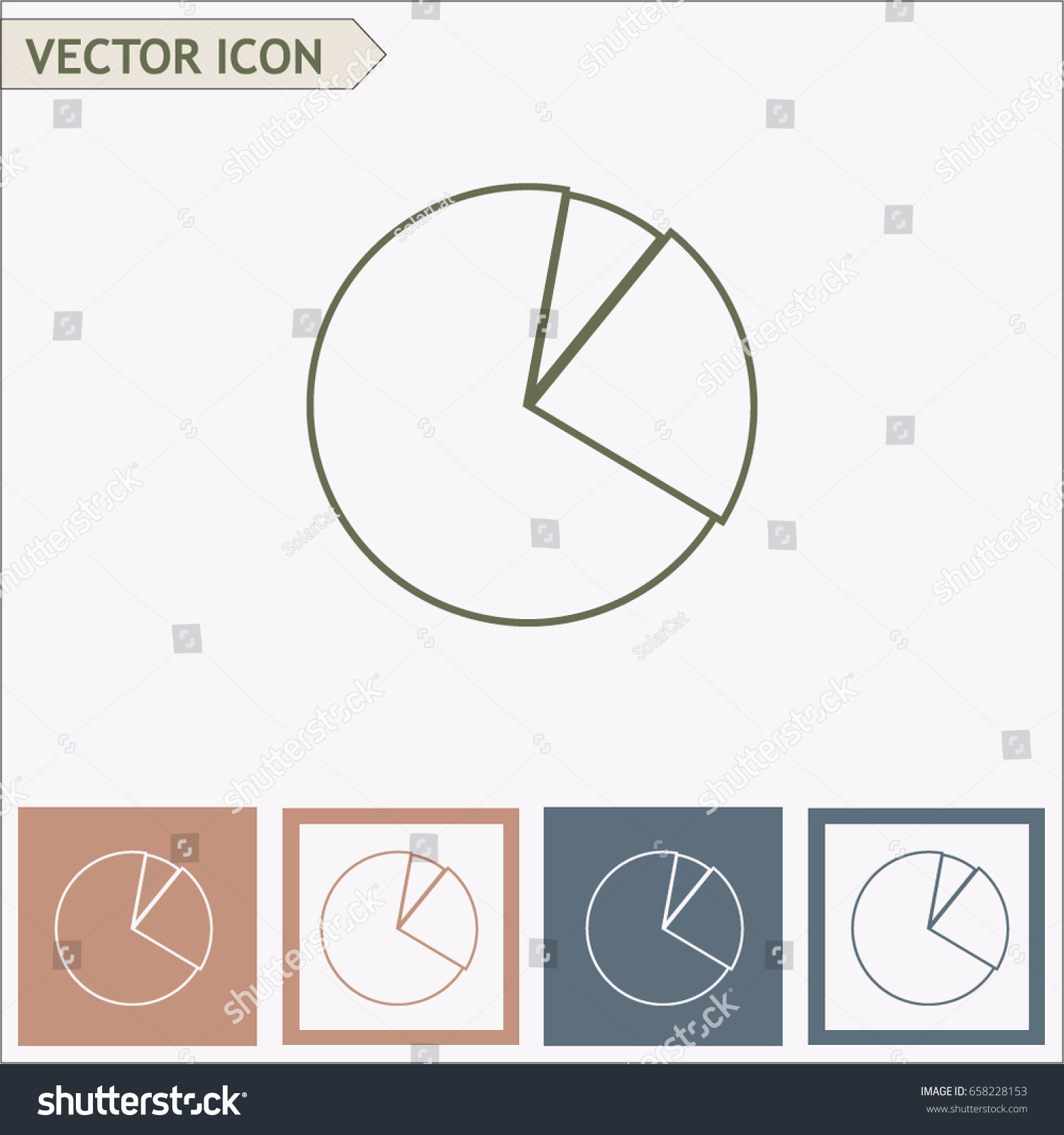 Line Icon Pie Chart Infographic Stock Vector (Royalty Free) 658228153 ...