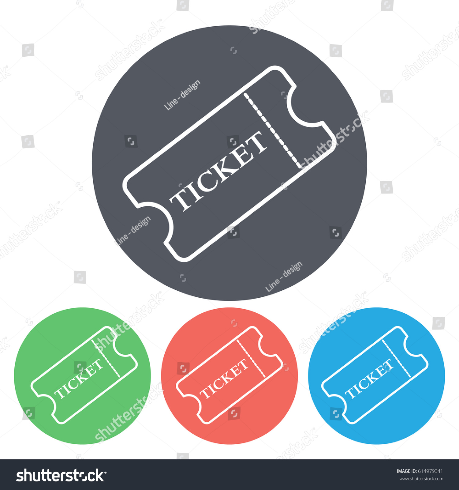 Line Iconticket Stock Vector (Royalty Free) 614979341 | Shutterstock