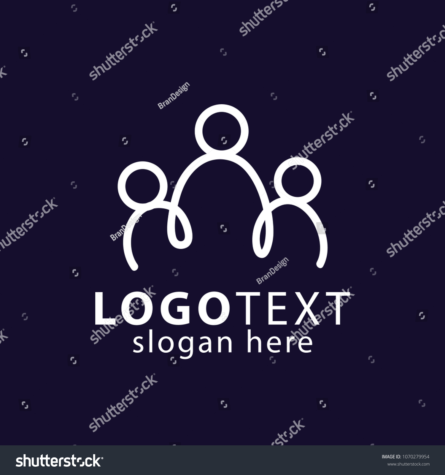 Line People Logo Vector Template Stock Vector (Royalty Free) 1070279954 ...